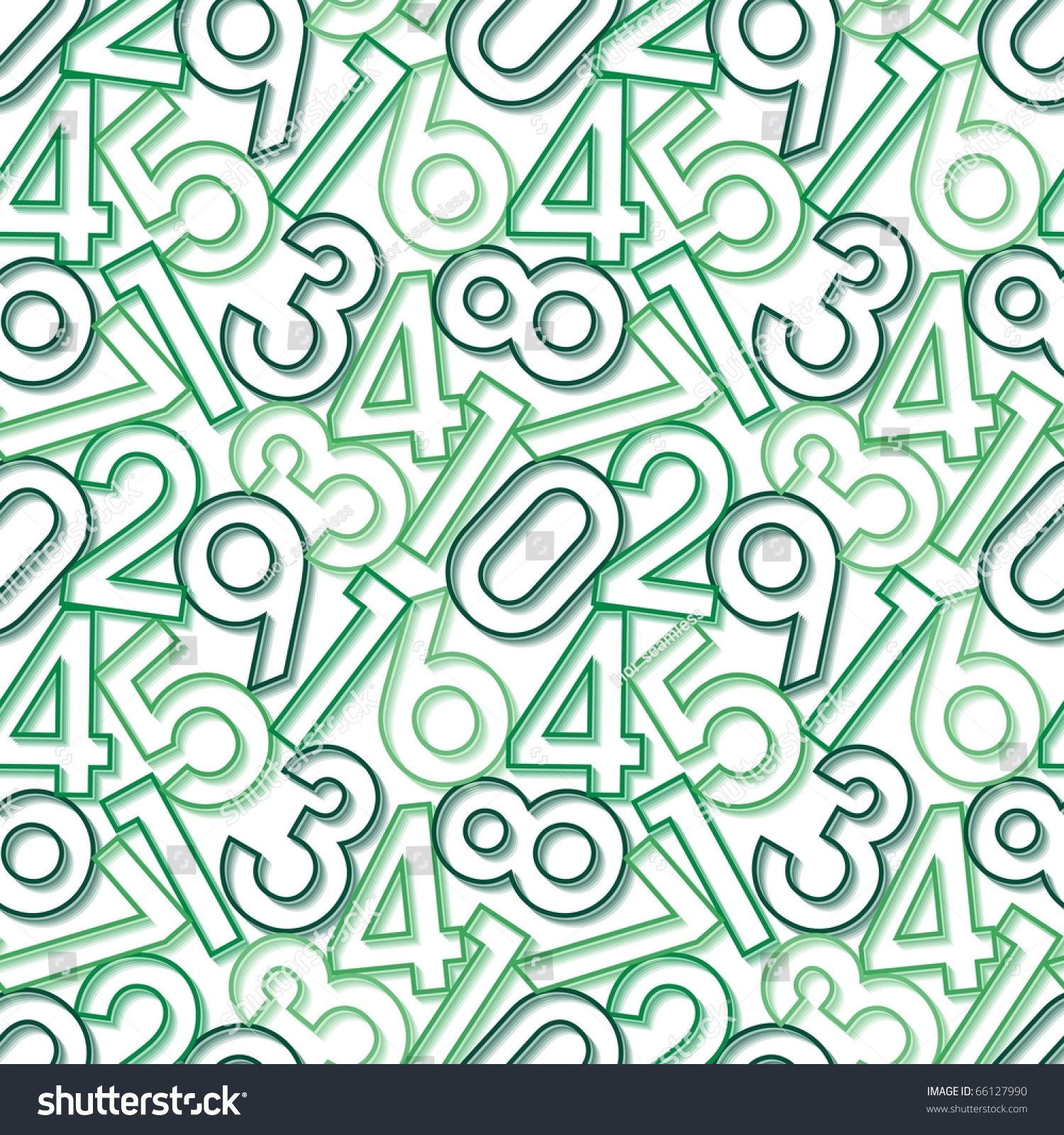 Numbers Seamless Vector Wallpaper On White Stock Vector (Royalty Free ...