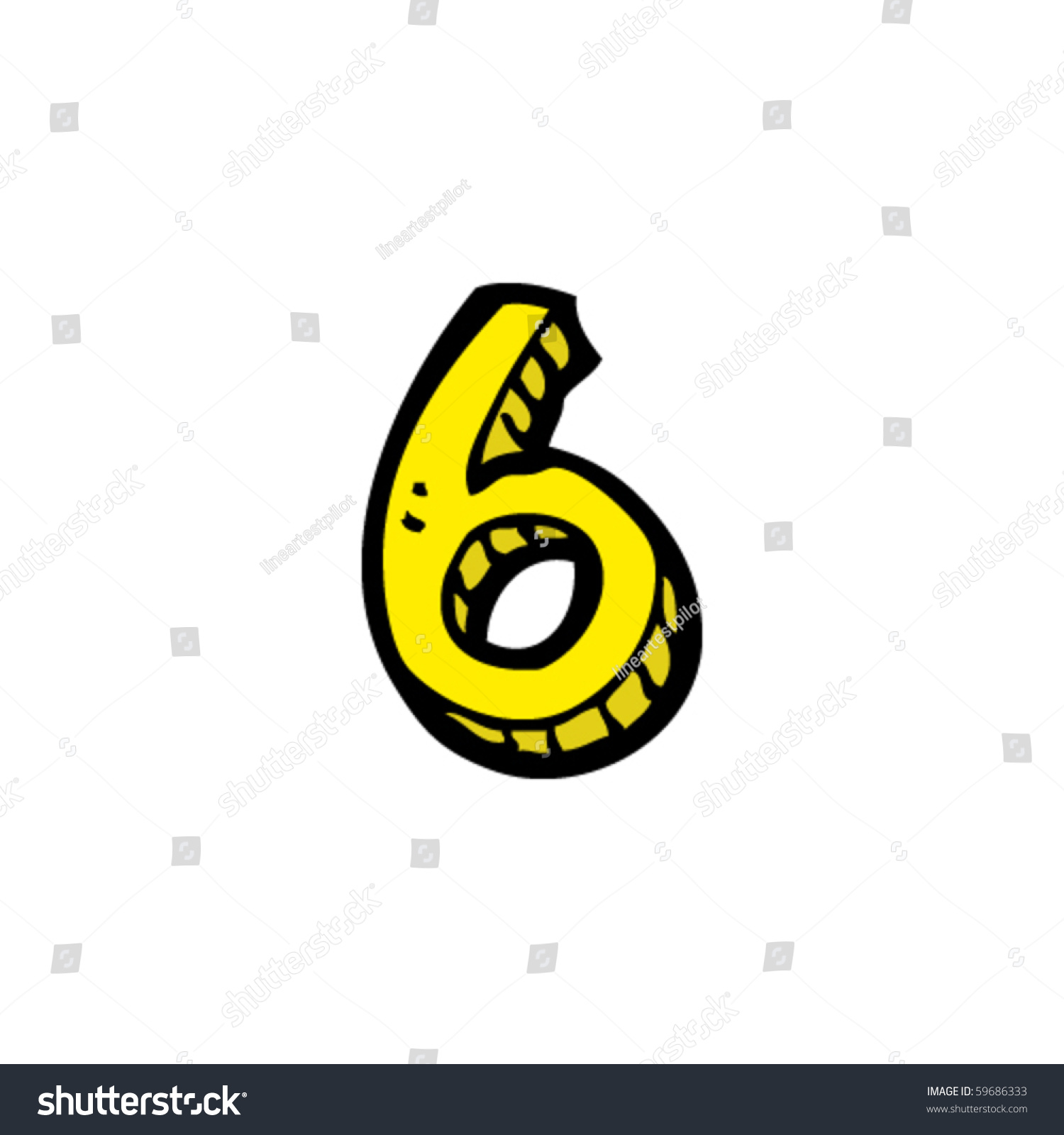 Numeral Six Drawing Stock Vector (Royalty Free) 59686333 | Shutterstock