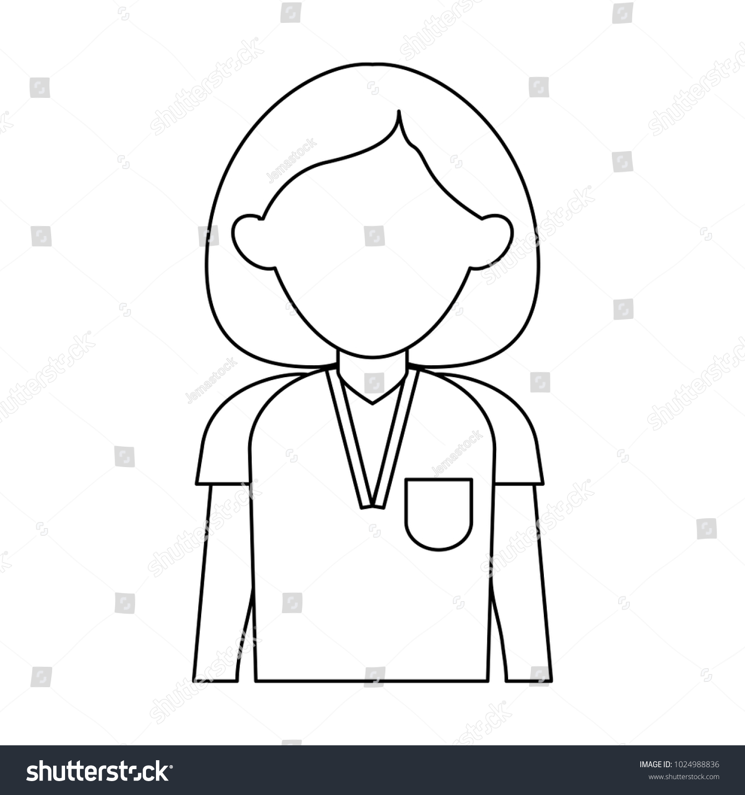 Nurse Faceless Avatar Stock Vector (Royalty Free) 1024988836 | Shutterstock