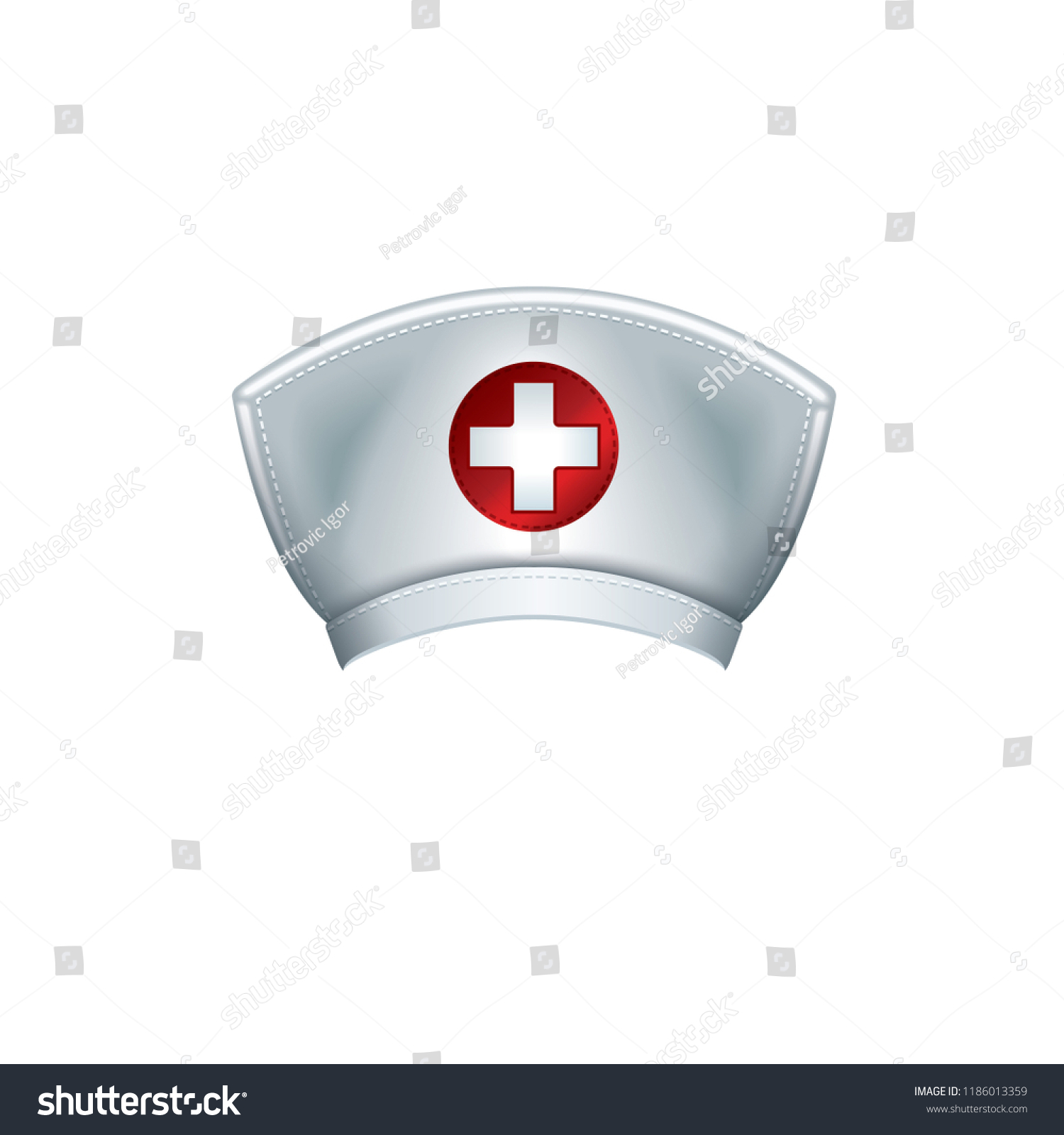 Nurse Hat Isolated Vector Illustration Stock Vector (Royalty Free ...
