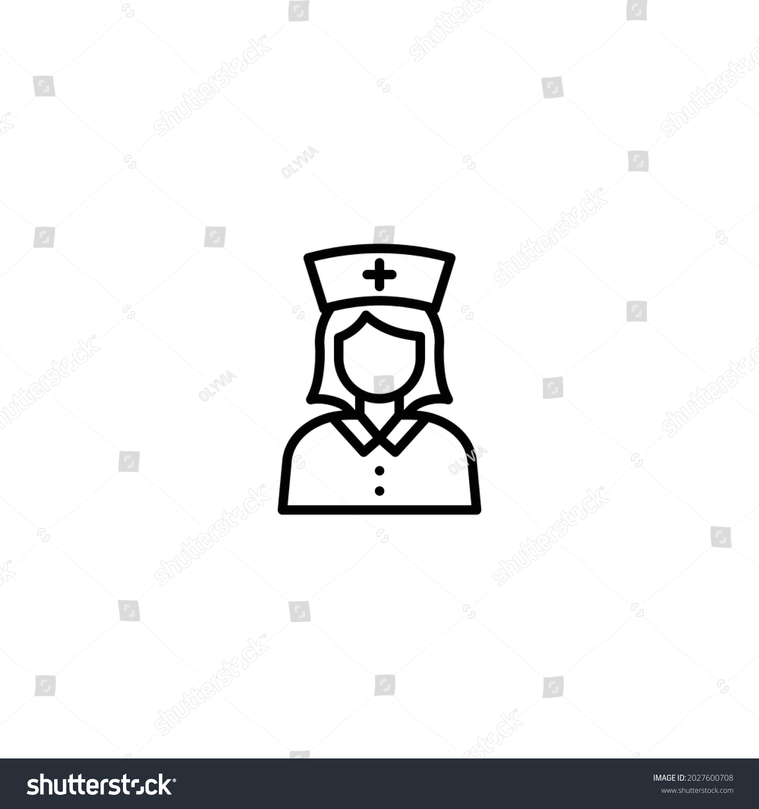Nurse Icon Nurses Sign Vector Stock Vector (Royalty Free) 2027600708 ...