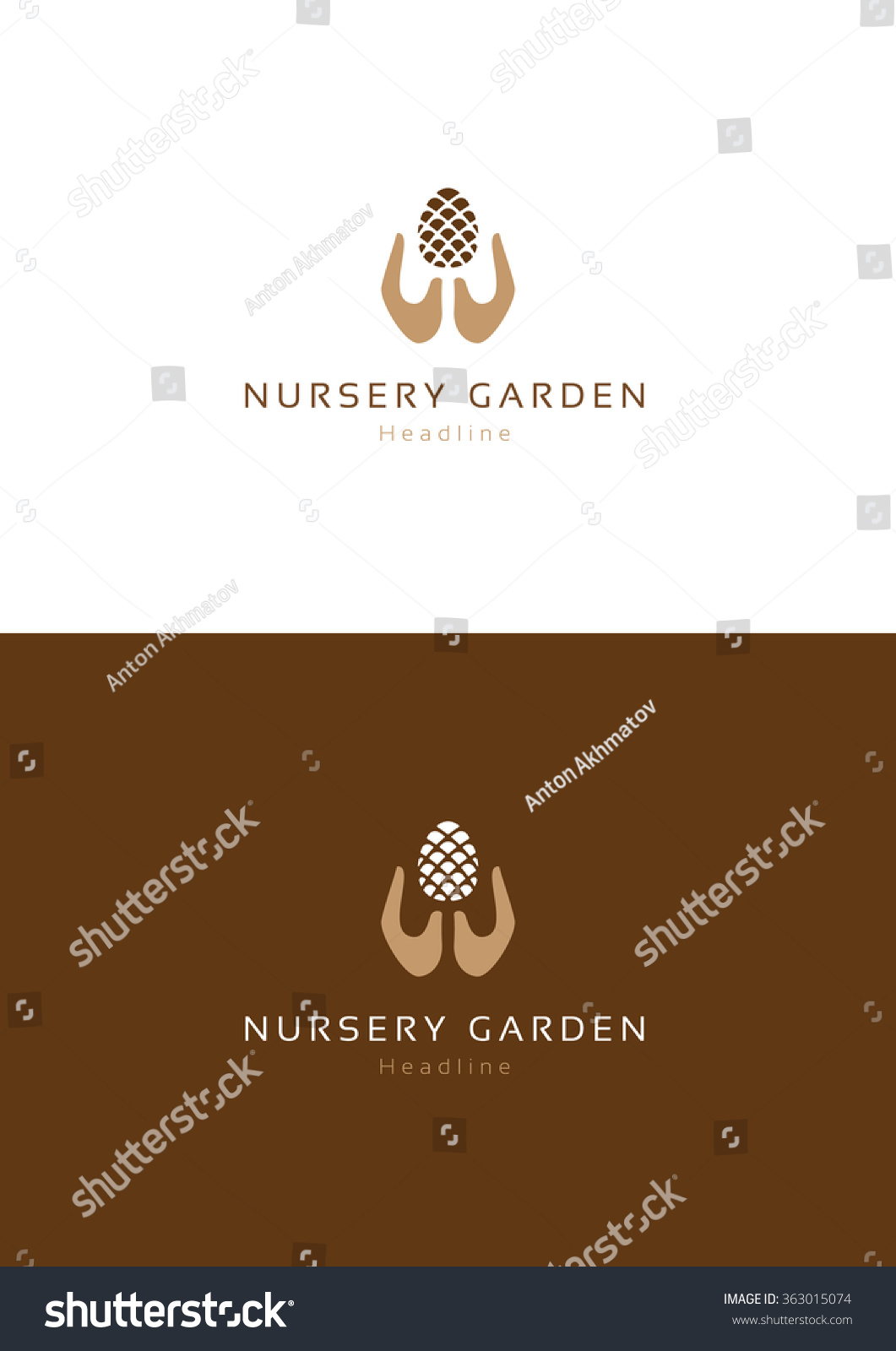 Nursery Garden Logo Template. Stock Vector 363015074 : Shutterstock