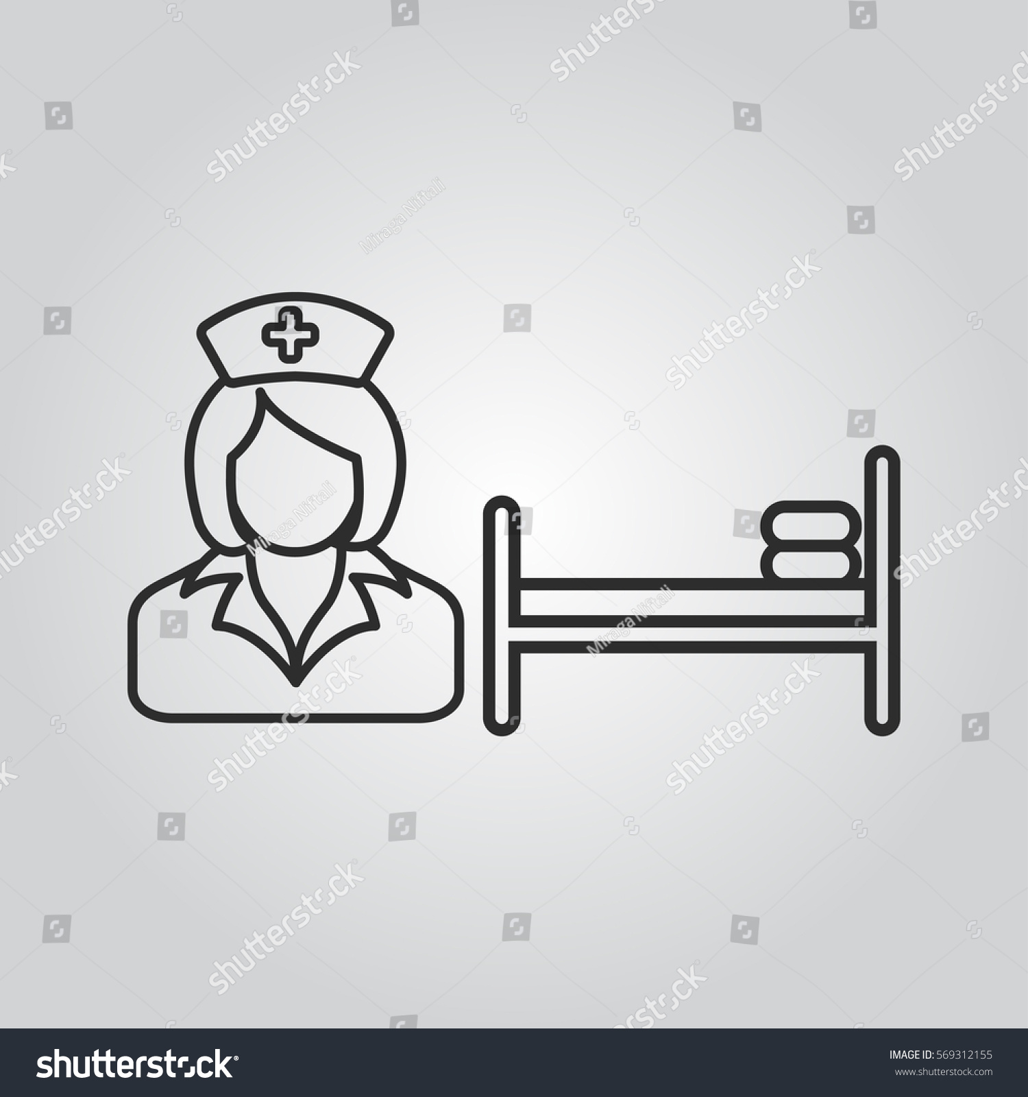 Nursing Care Flat Icon Stock Vector (Royalty Free) 569312155 | Shutterstock