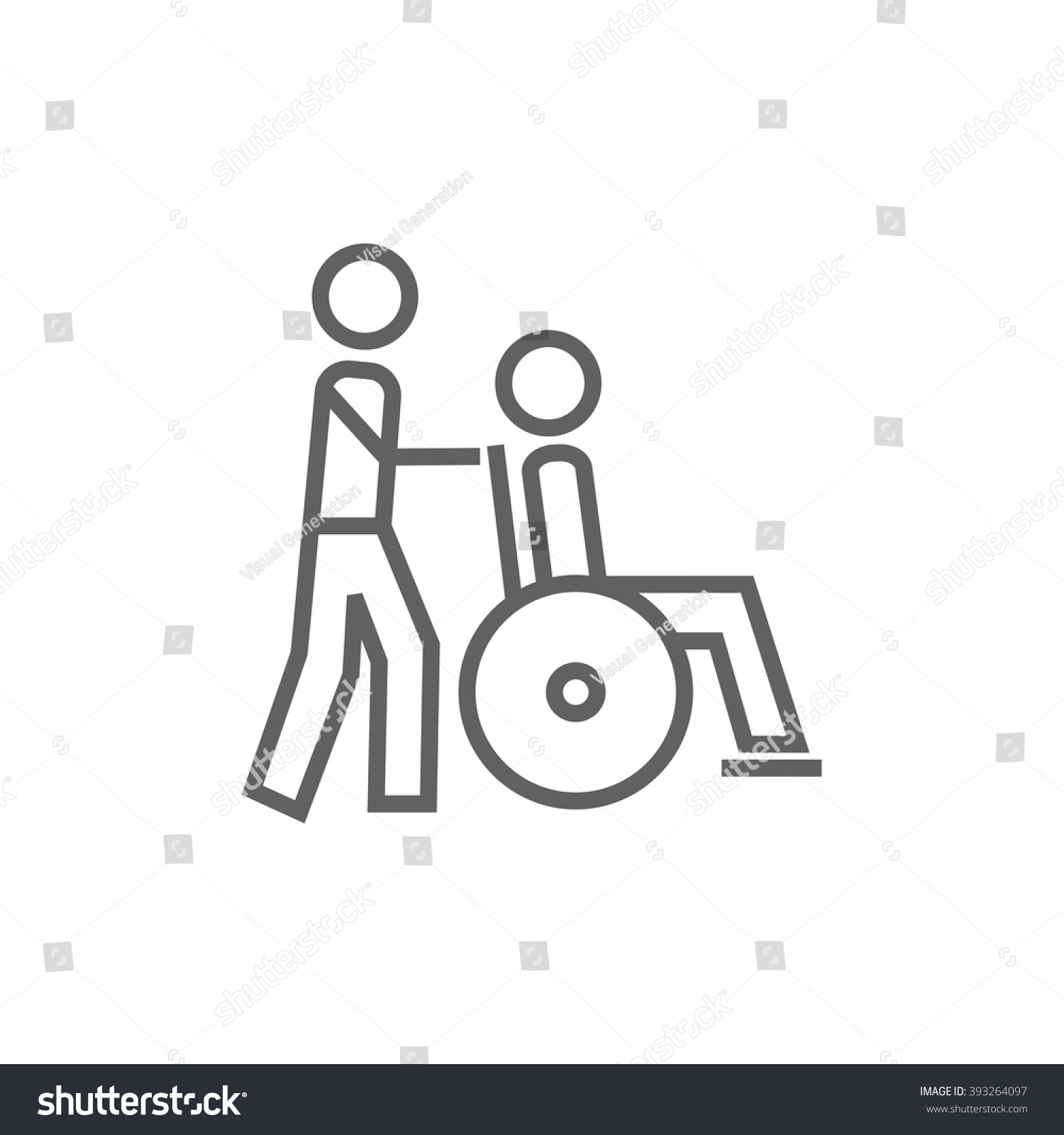 Nursing Care Line Icon Stock Vector (Royalty Free) 393264097 | Shutterstock