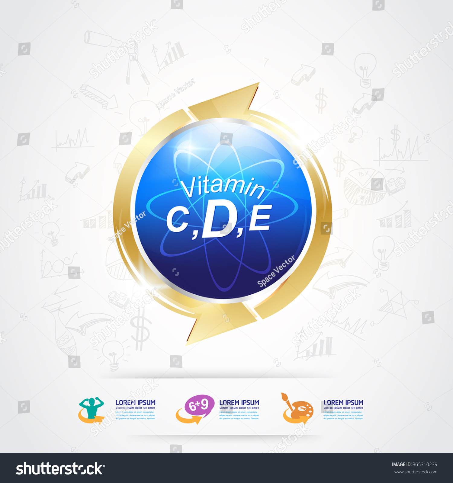 Nutrition Logo Label Vector Concept Stock Vector (Royalty Free) 365310239