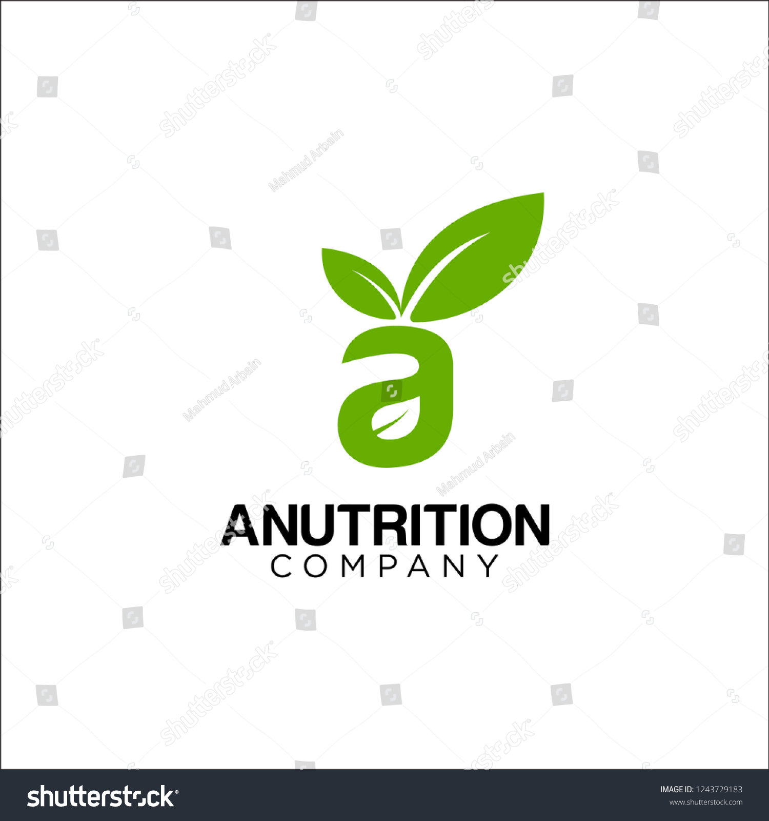 Nutrition Logo Vector Stock Vector (Royalty Free) 1243729183