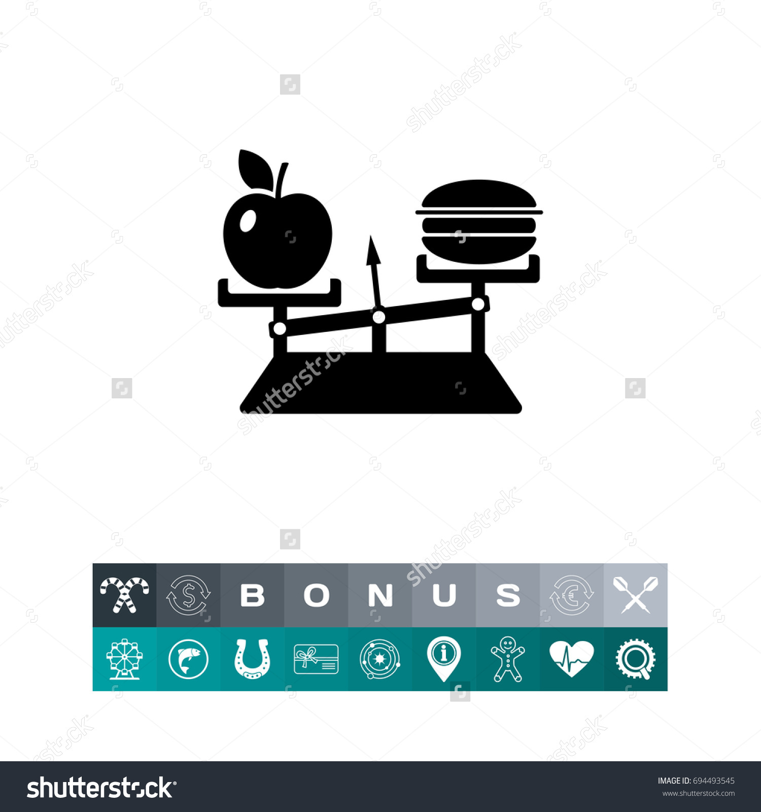 Nutrition Simple Icon Stock Vector (Royalty Free) 694493545 | Shutterstock