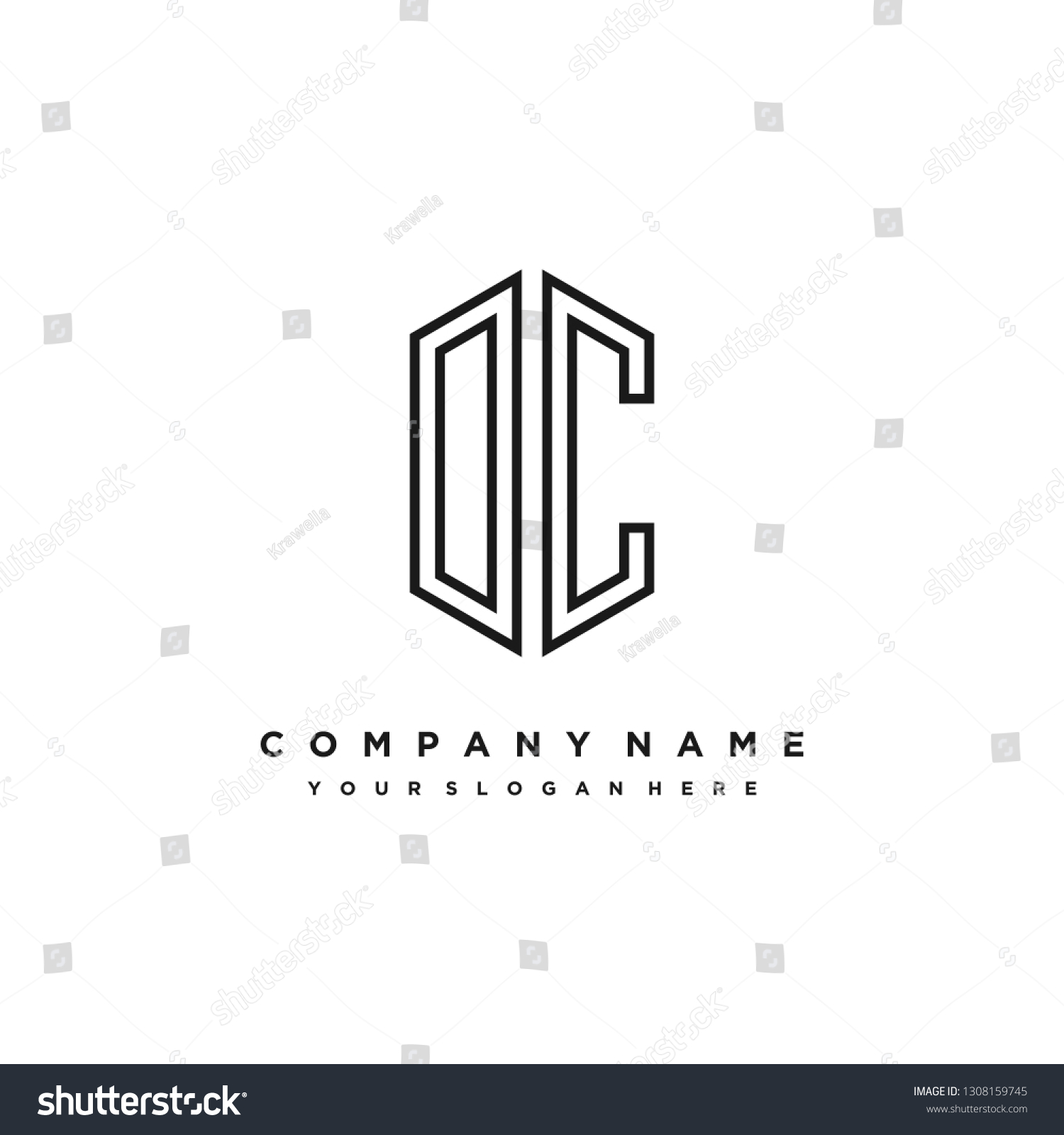 O C Initial Letter Modern Logo Stock Vector (Royalty Free) 1308159745 ...