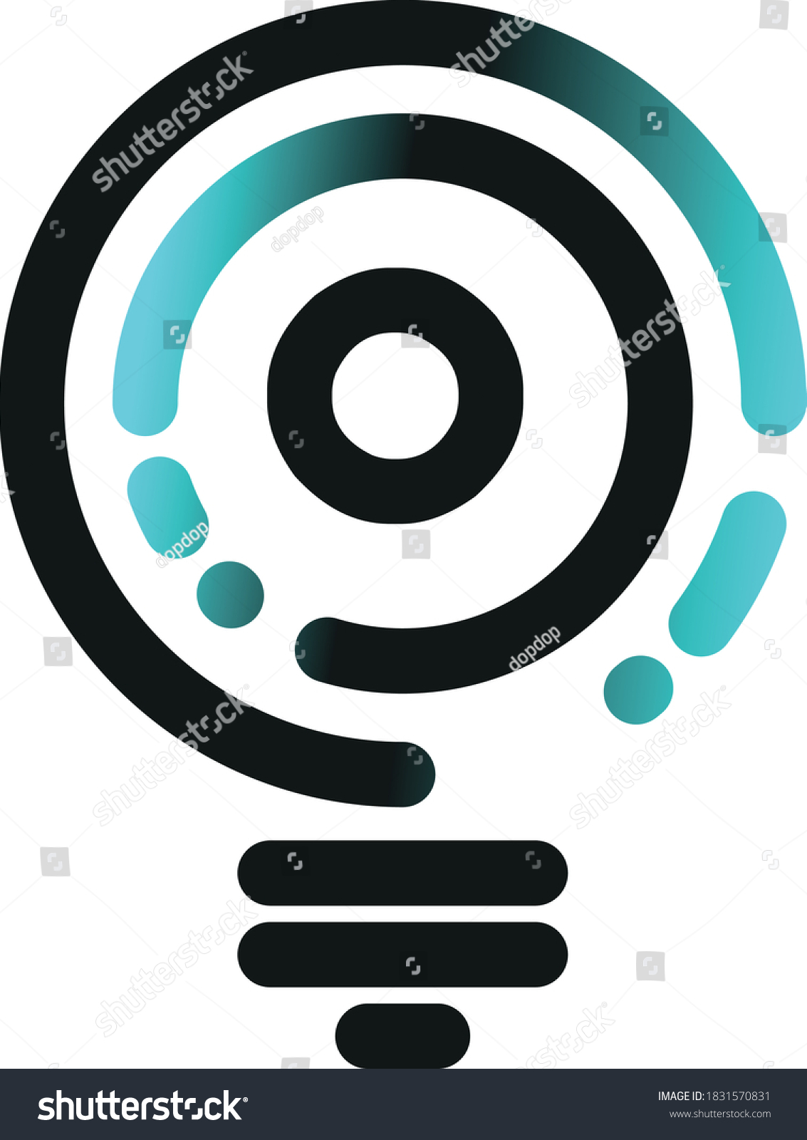 O Initial Lightbulb Logo Concept Vector Stock Vector (Royalty Free ...