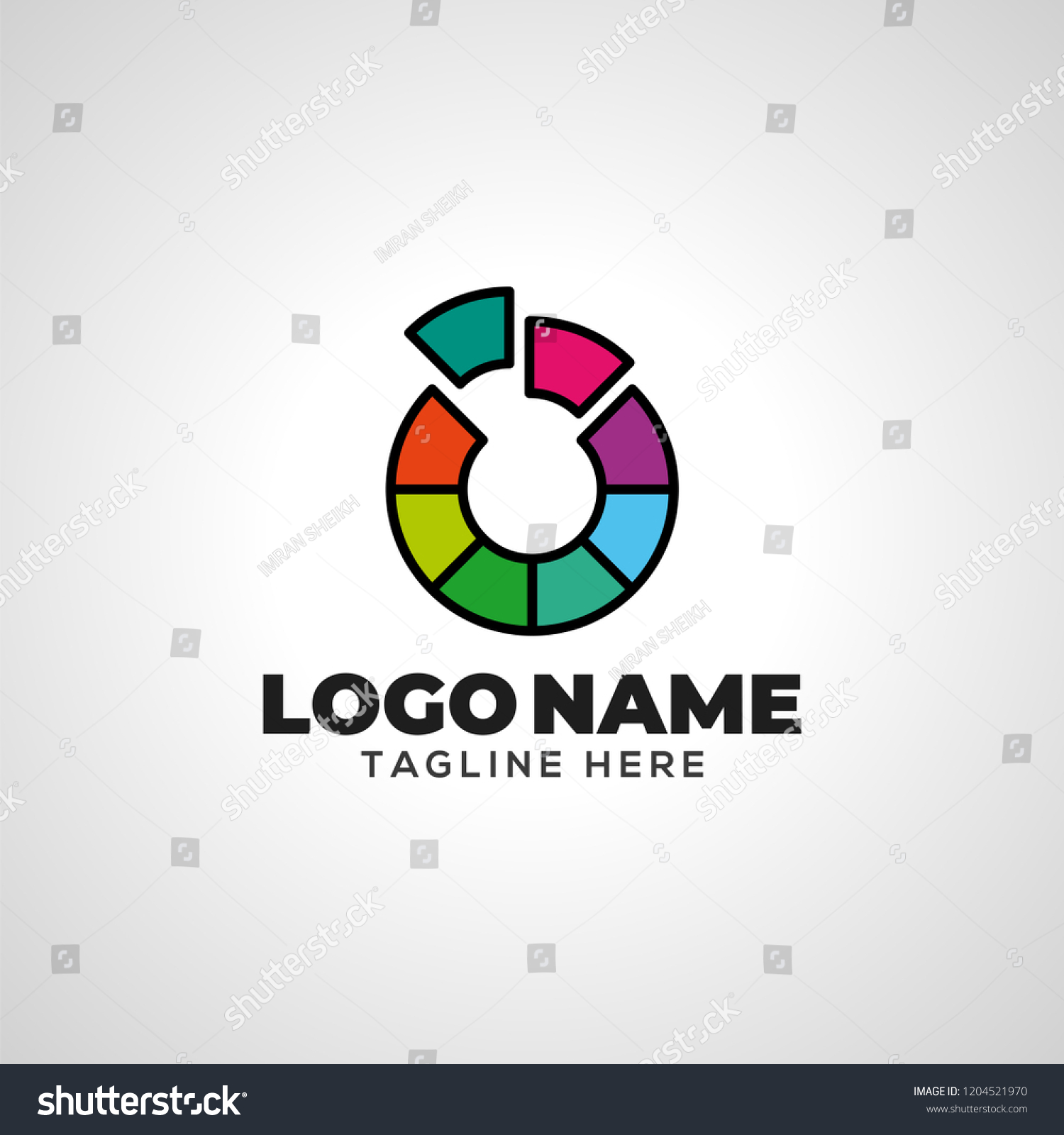 O Letter Logo Template Stock Vector (Royalty Free) 1204521970 ...