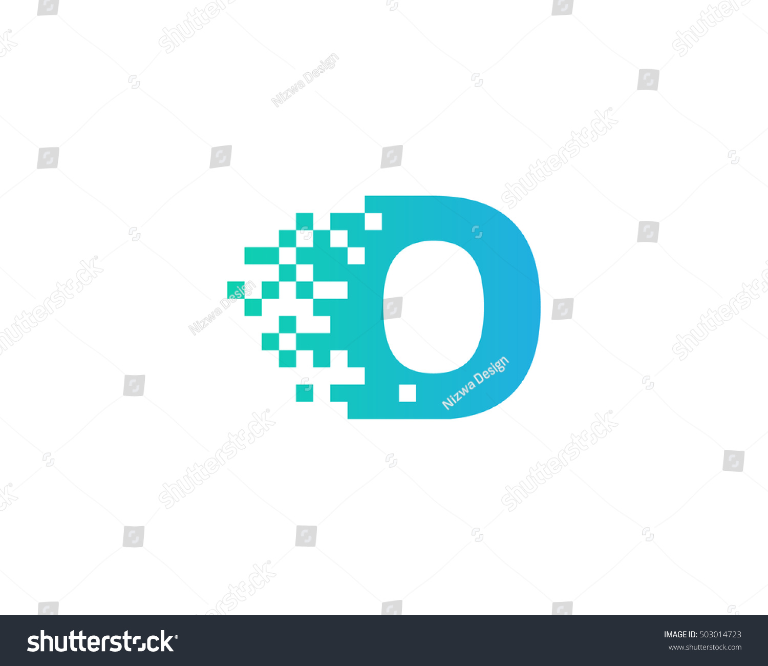 O Letter Pixel Motion Logo Design Stock Vector (Royalty Free) 503014723