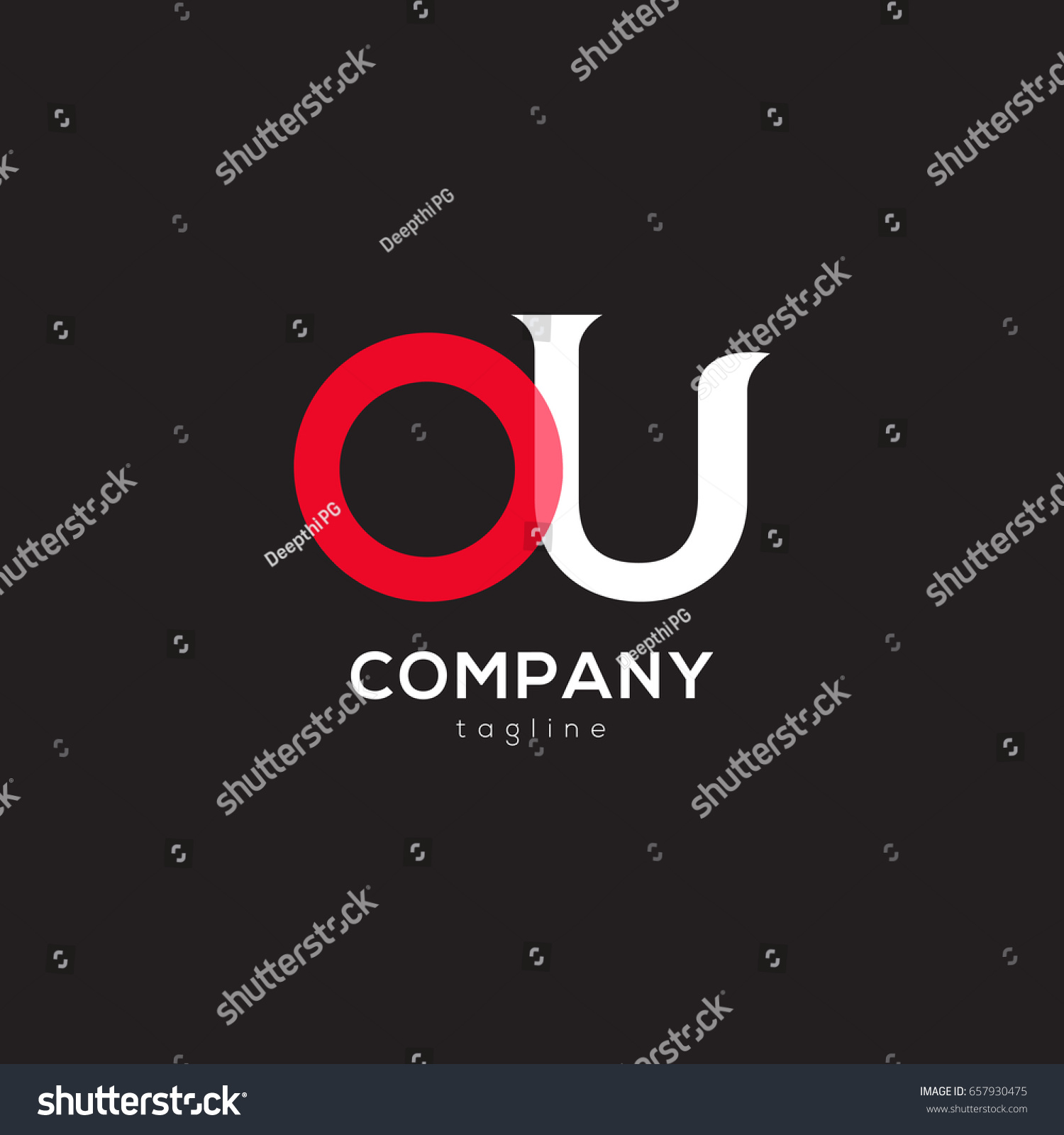 O U Joint Logo Design Vector Stock Vector (Royalty Free) 657930475 ...