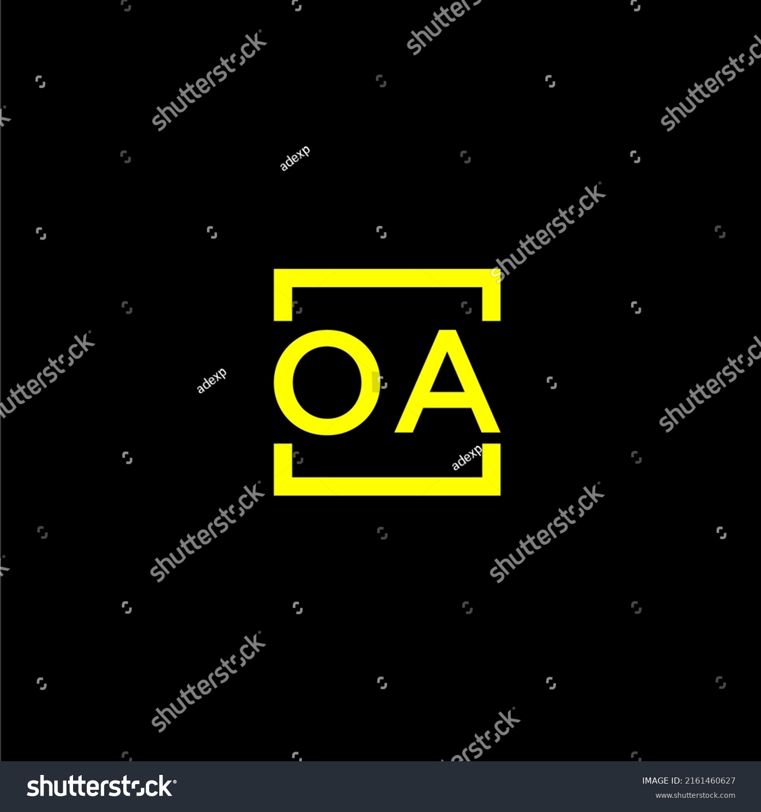 Oa Initial Monogram Logo Square Style Stock Vector (Royalty Free ...
