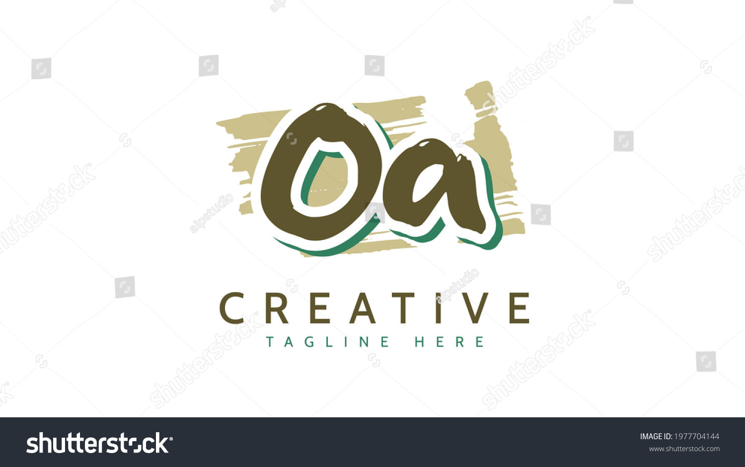Oa Initials Handwriting Logo Vector Stock Vector (Royalty Free ...