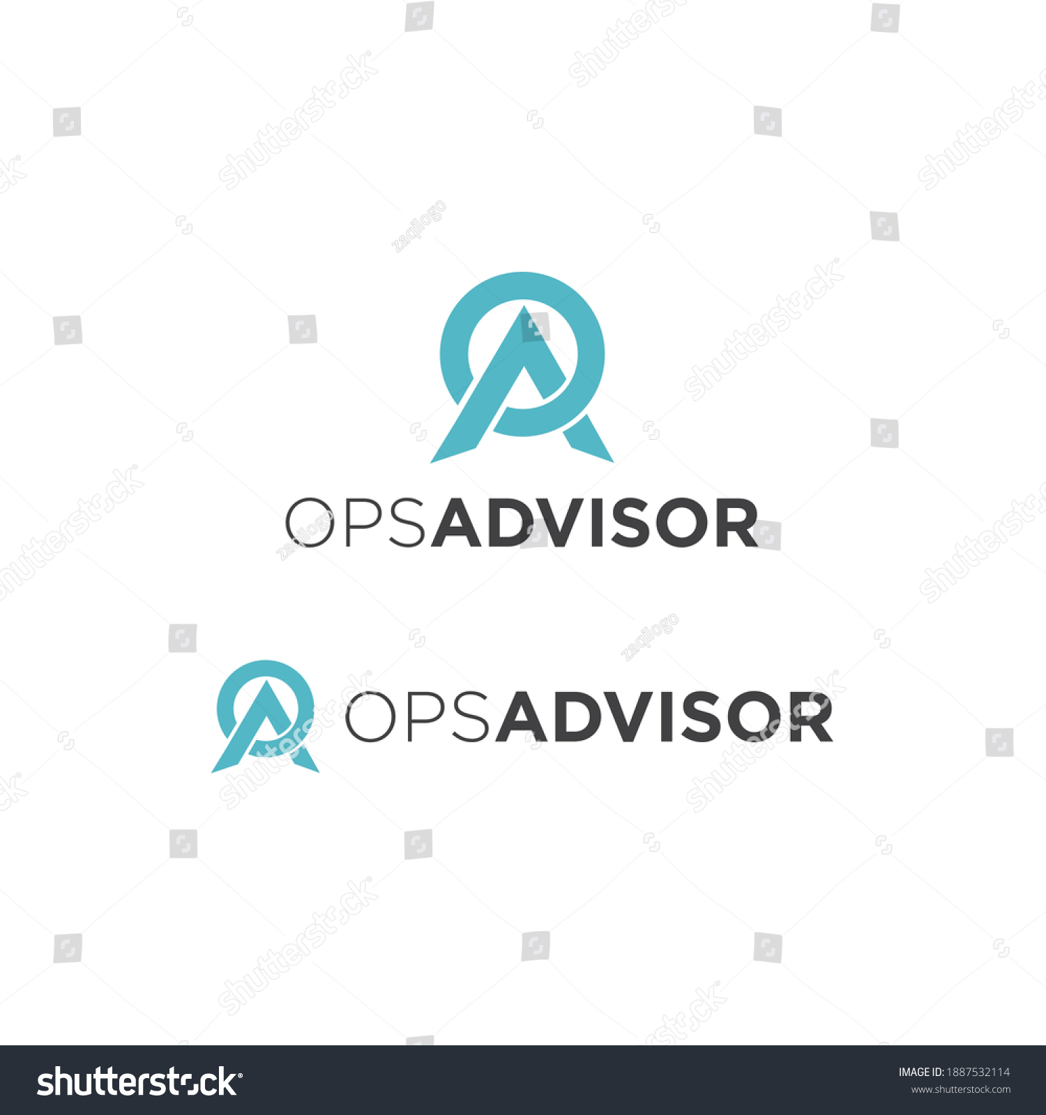 Modèles de conception vectorielle logo Ops : image vectorielle de stock ...