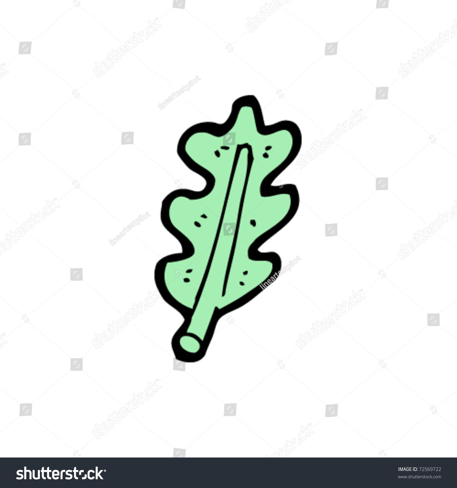 Oak Leaf Cartoon Stock Vector (Royalty Free) 72569722 | Shutterstock