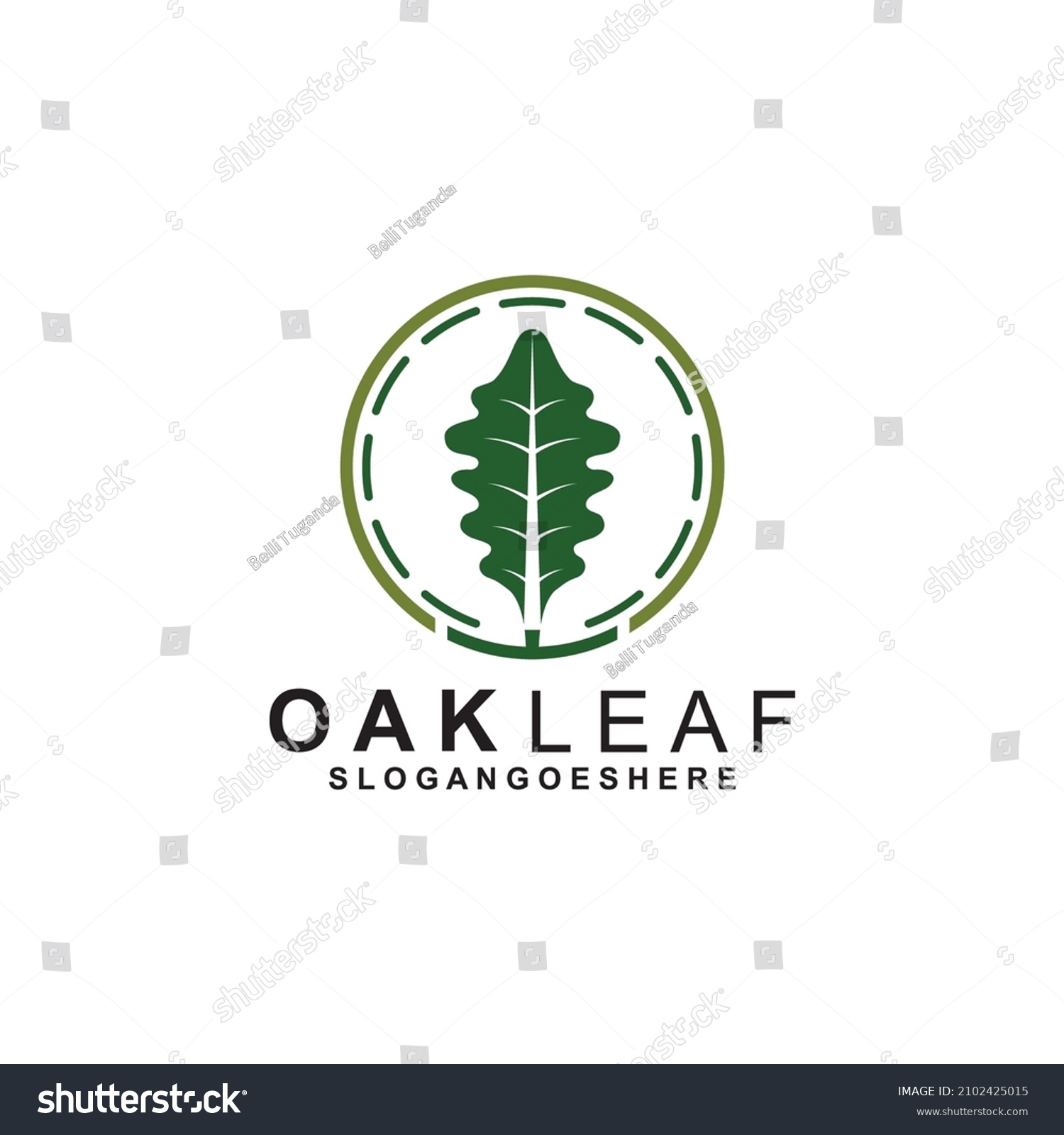 Oak Leaf Logo Template Design Vector Stock Vector (Royalty Free ...