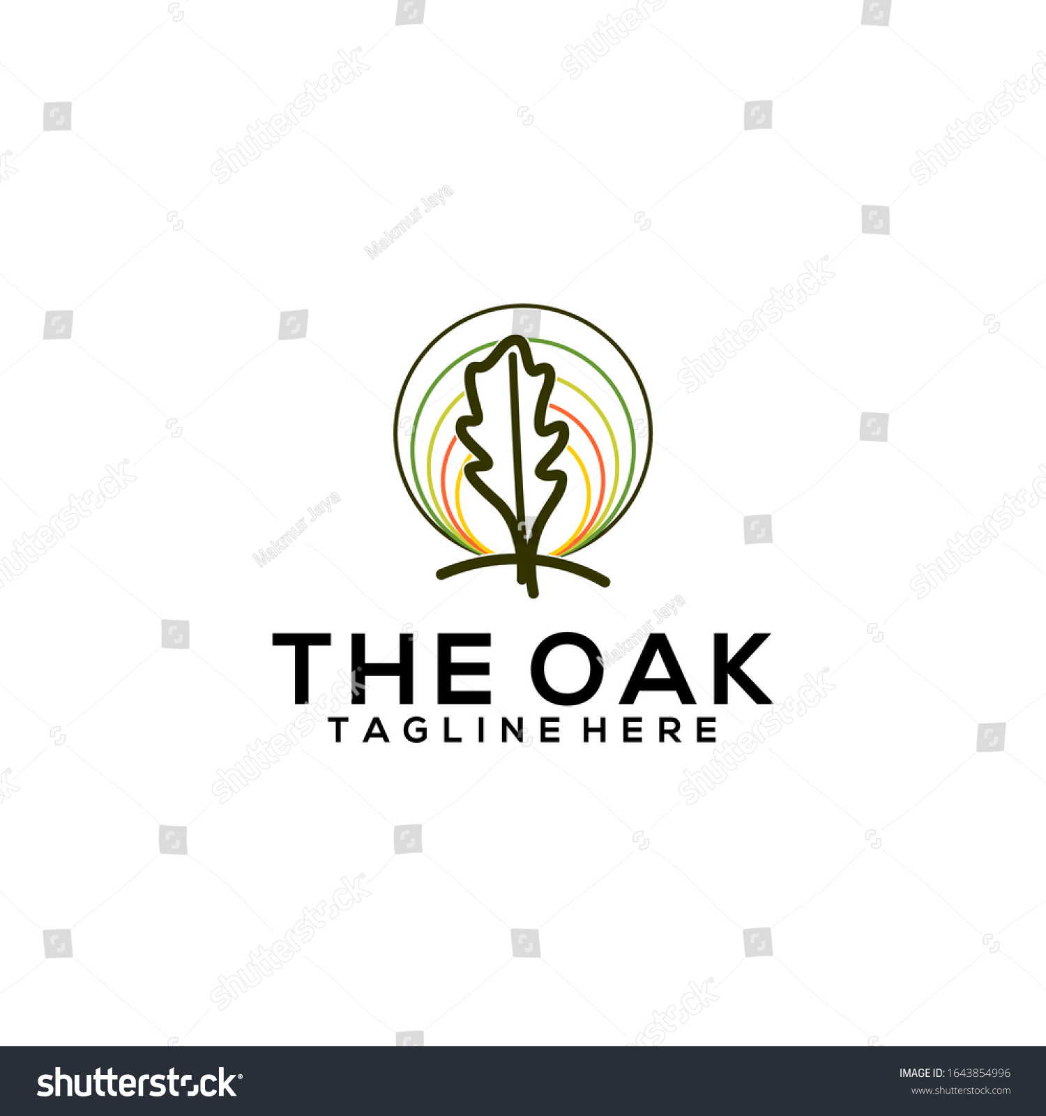 Oak Logo Design Idea Vector Image Stock Vector (Royalty Free ...