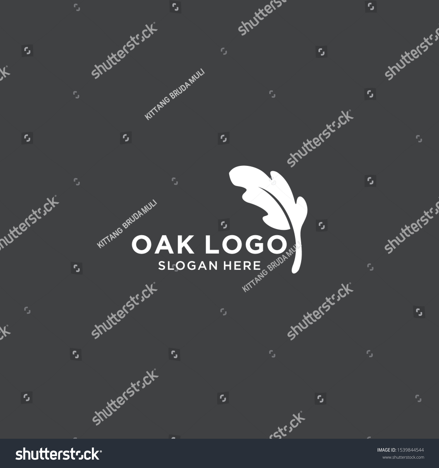 Oak Logo Design Template Vector Stock Vector (Royalty Free) 1539844544