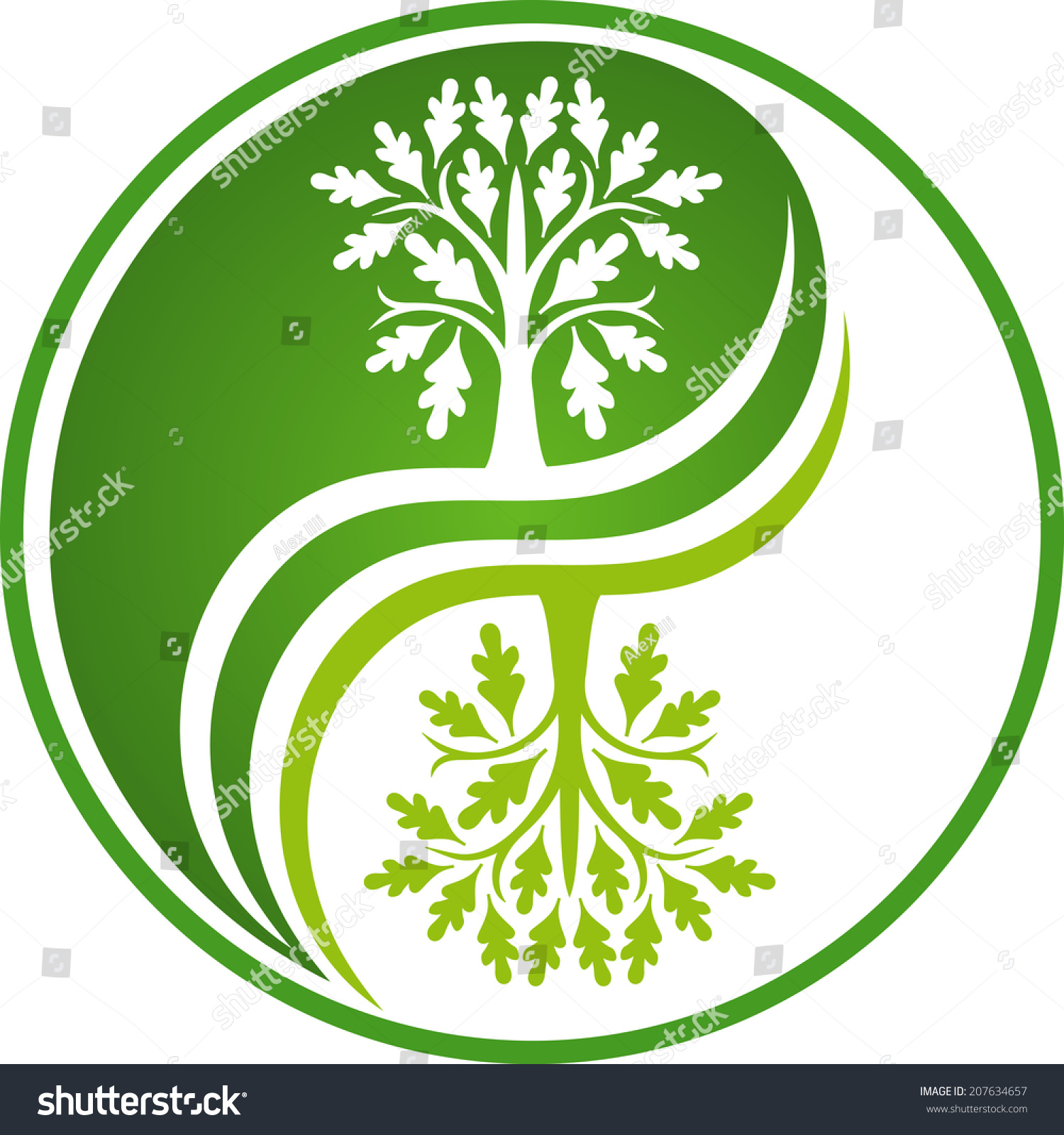 Oak Symbol Stock Vector (Royalty Free) 207634657