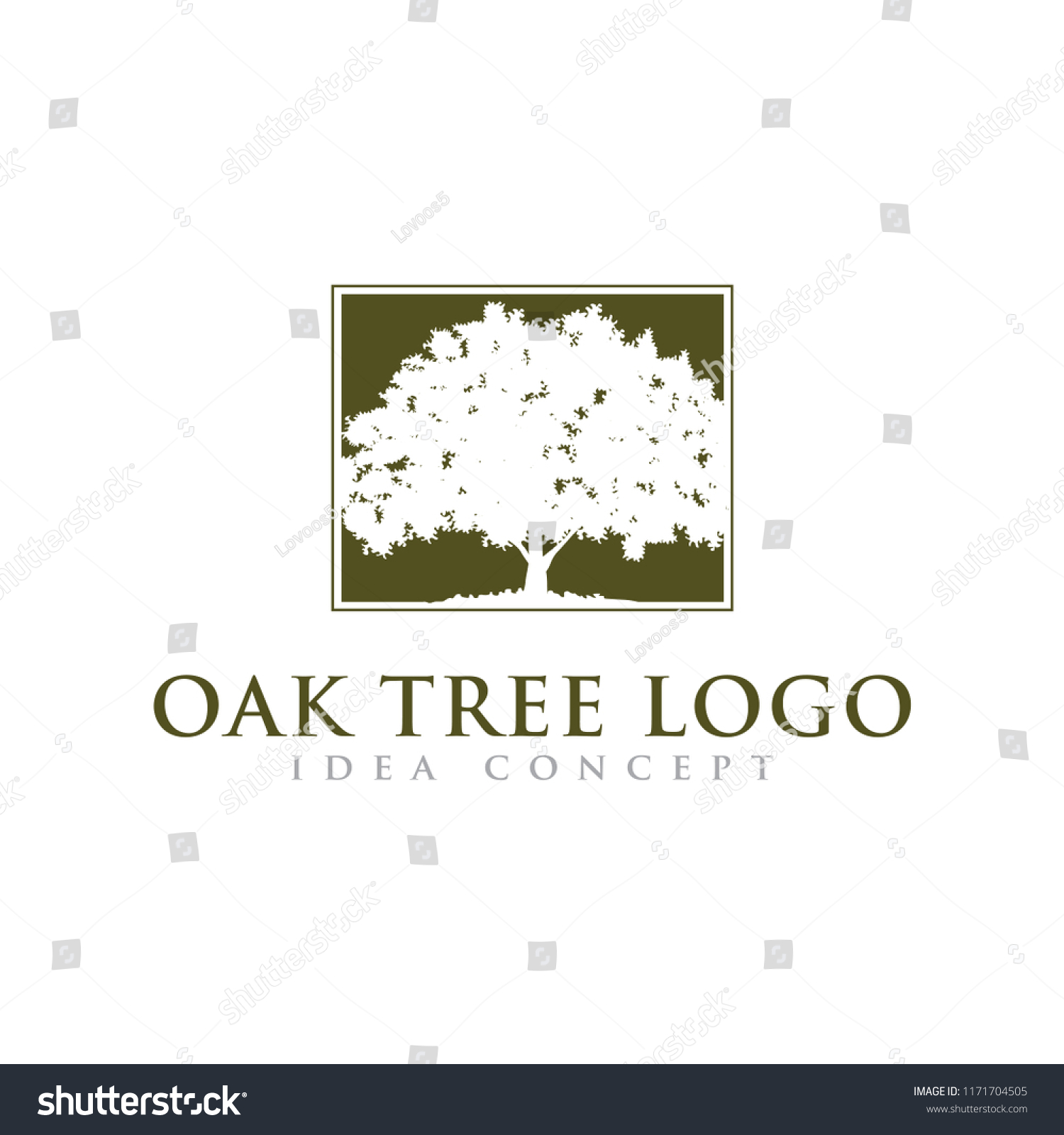 Oak Tree Logo Design Template Stock Vector (Royalty Free) 1171704505 ...