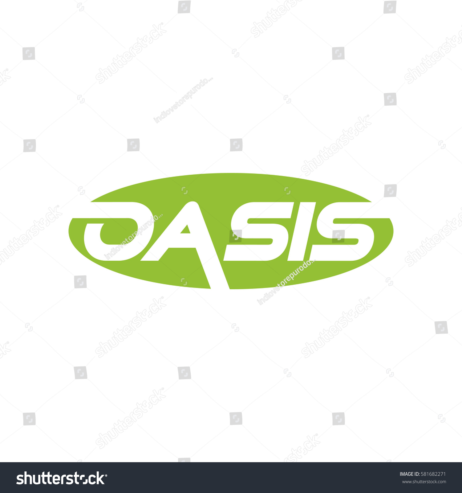 Oasis Text Letter Logo Vector Stock Vector (Royalty Free) 581682271