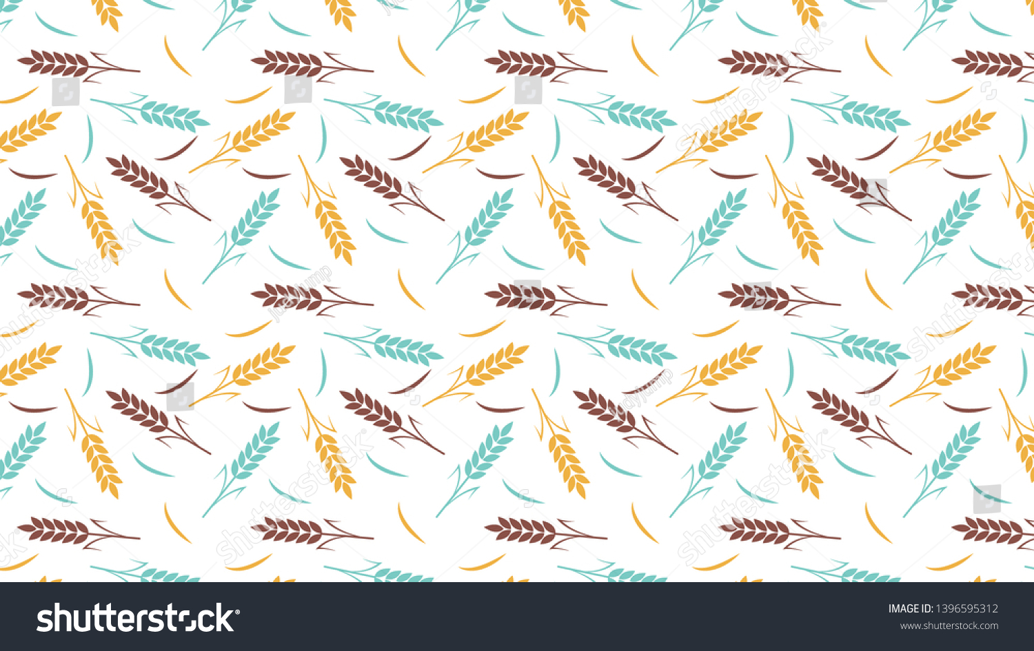 Oat Pattern Vector Wallpaper Free Space: vector de stock (libre de ...