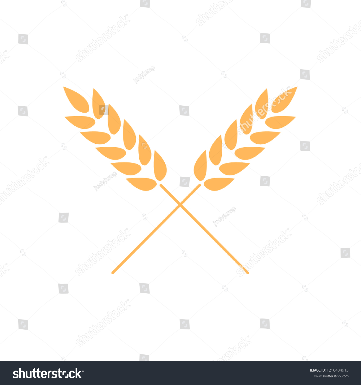Oat Symbol Vector Logo Design: vector de stock (libre de regalías ...