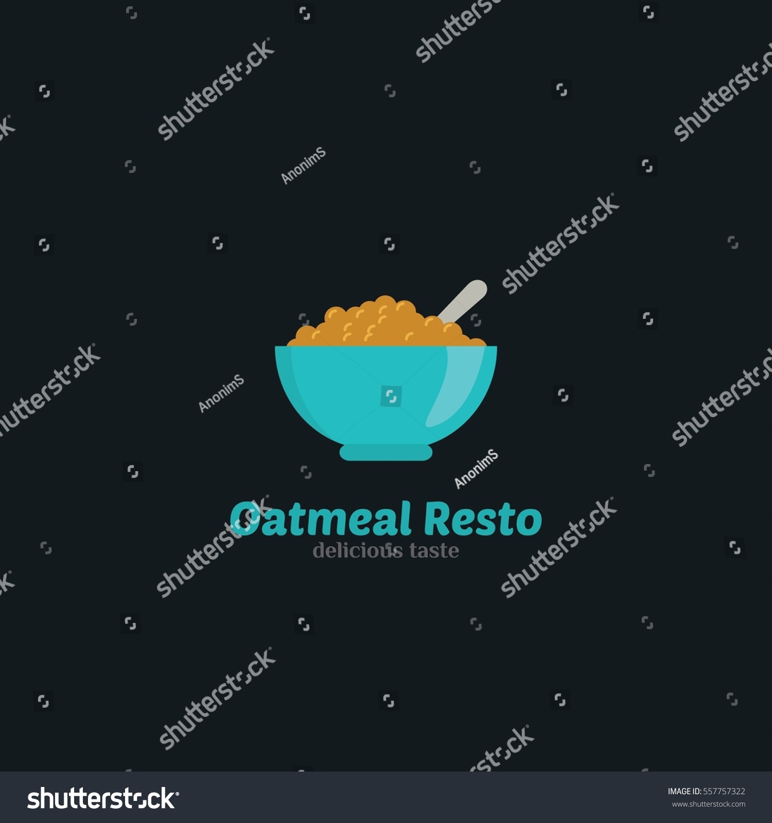 Oatmeal Restaurant Logo Design Vector Flat Stock Vector (Royalty Free ...
