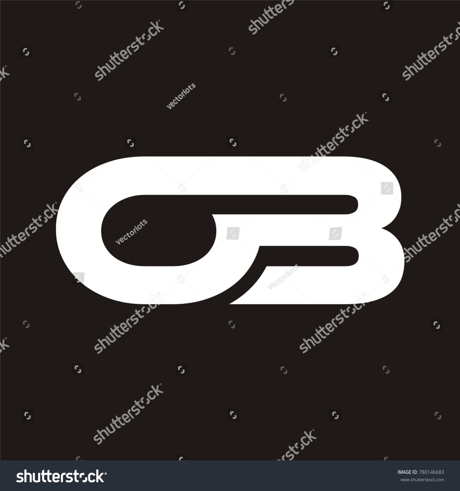 Ob Logo Initial Letter Design Template Stock Vector (Royalty Free ...