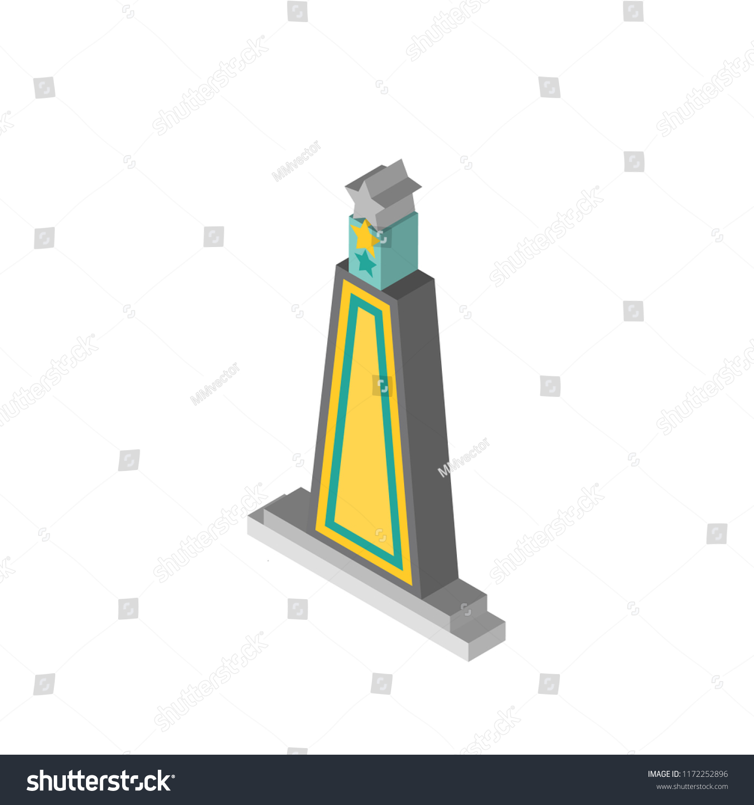 Obelisk Isometric Left Top View 3d Stock Vector (Royalty Free ...