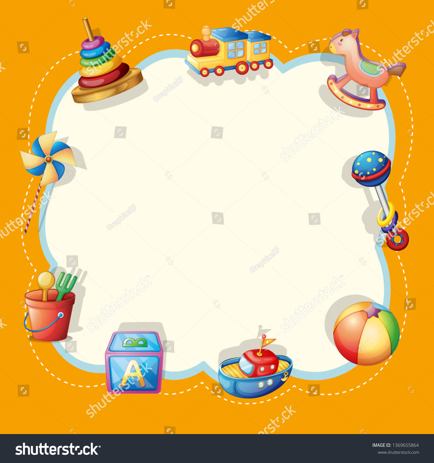 Object On Cute Border Illustration Stock Vector (Royalty Free ...