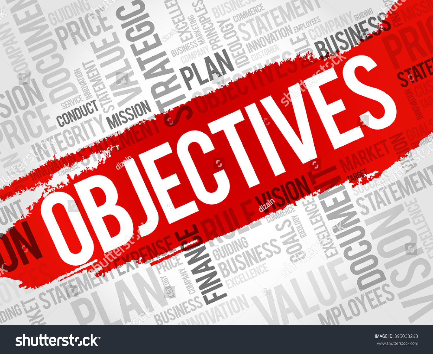 Objectives Word Cloud Business Concept Stock Vector (Royalty Free ...