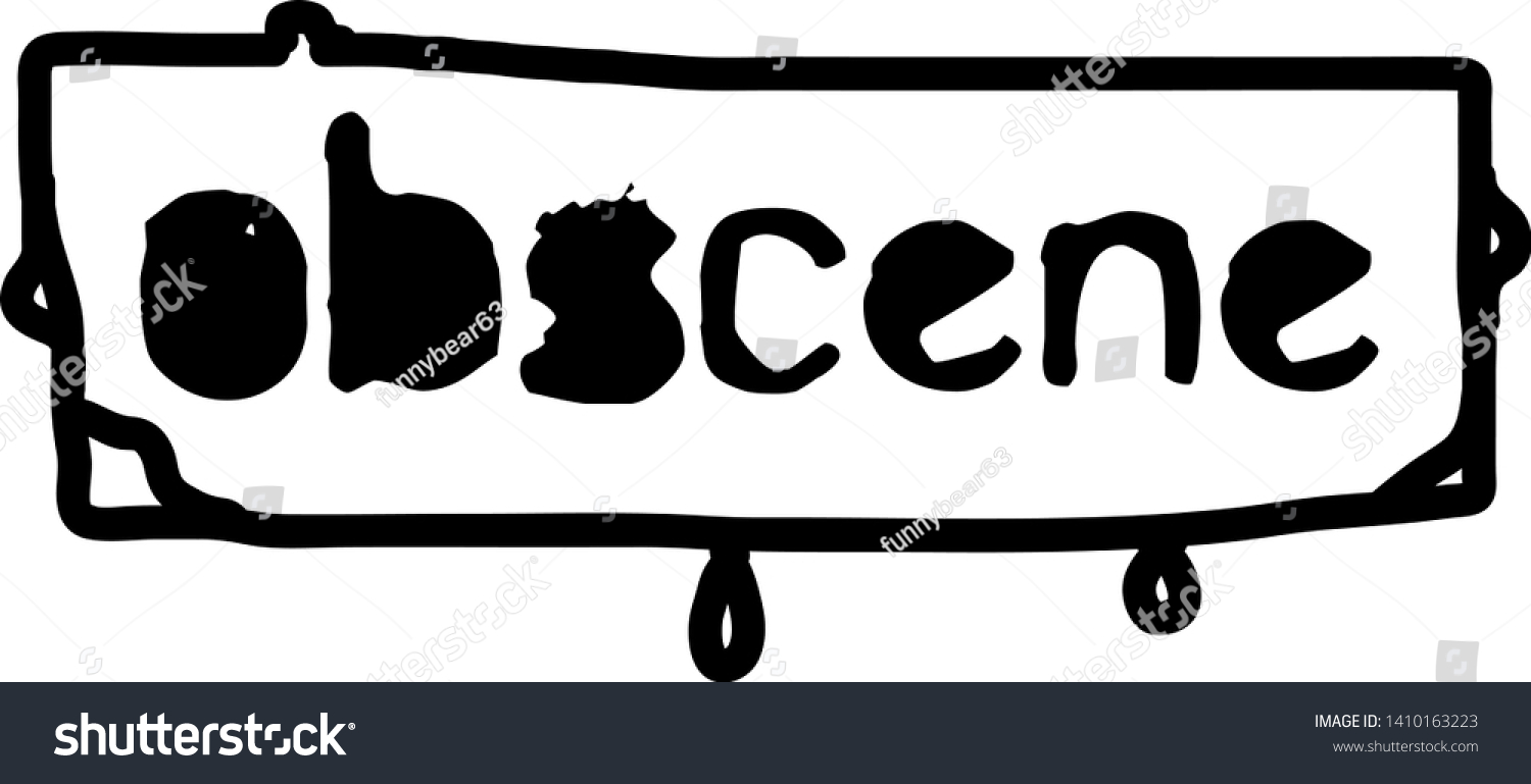 Obscene Stamp On White Isolated Stock Vector (Royalty Free) 1410163223 ...