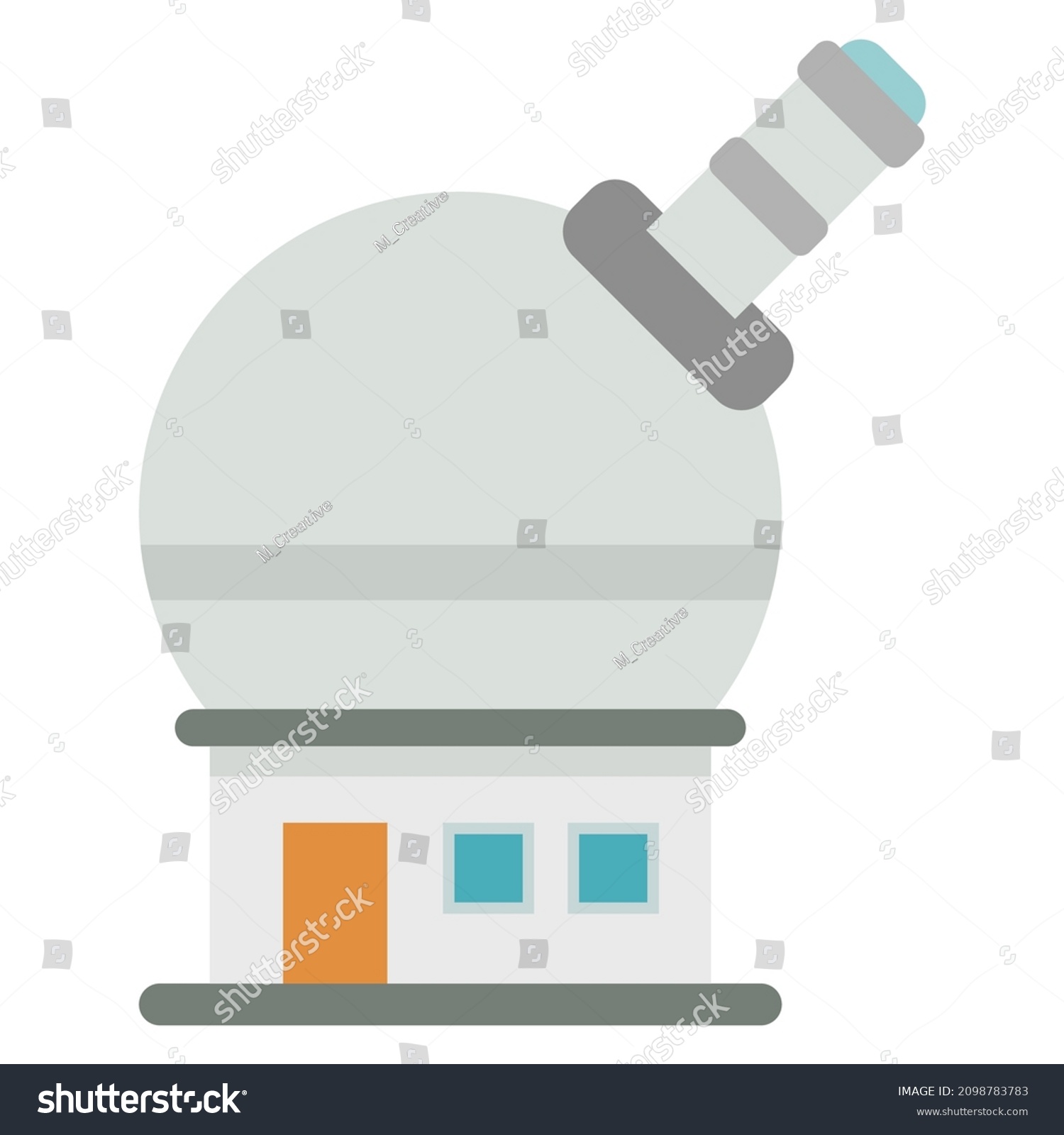 Observatory Flat Clipart Vector Illustration Stock Vector (Royalty Free ...