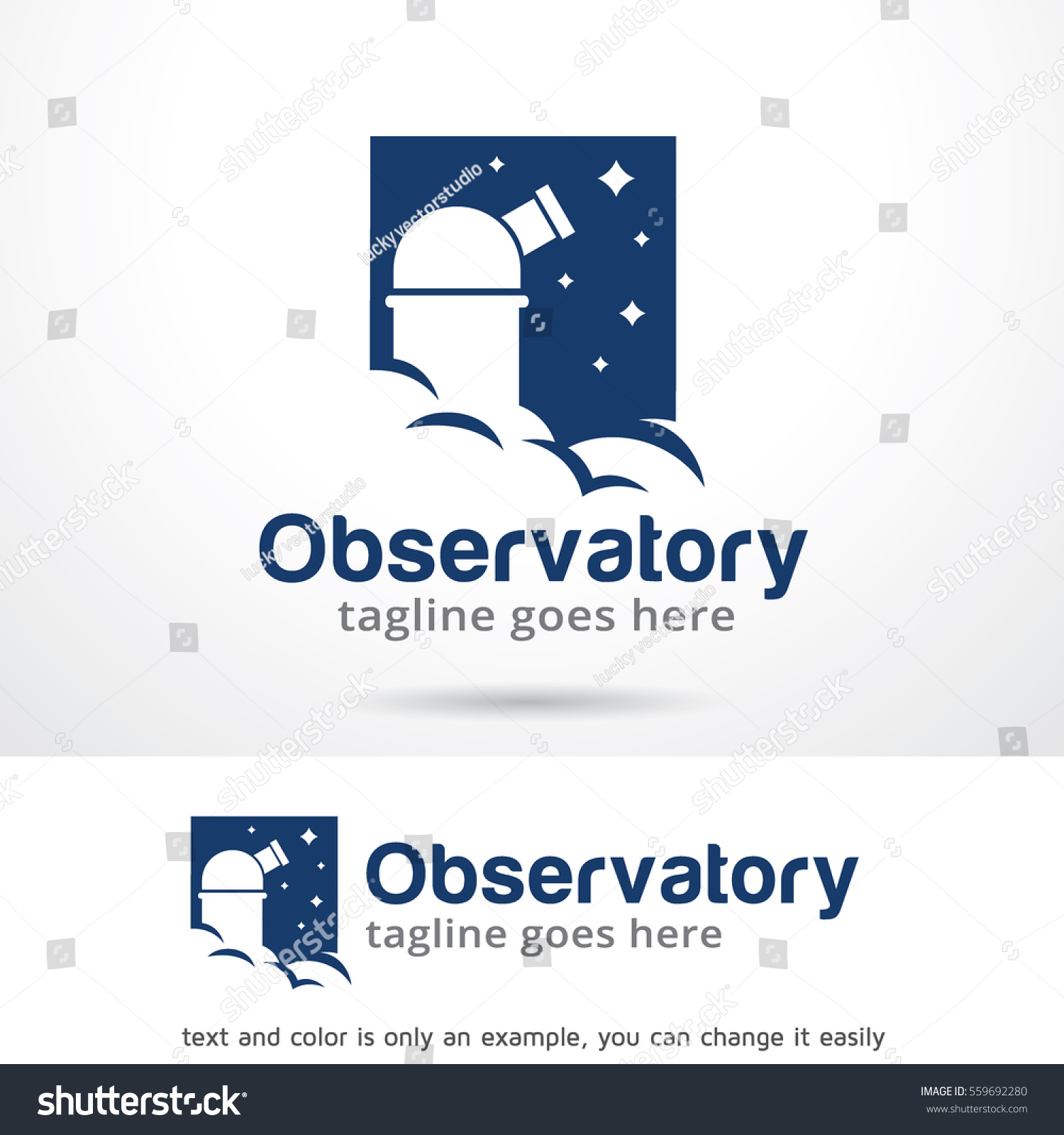 Observatory Logo Template Design Vector Icon Stock Vector (Royalty Free ...