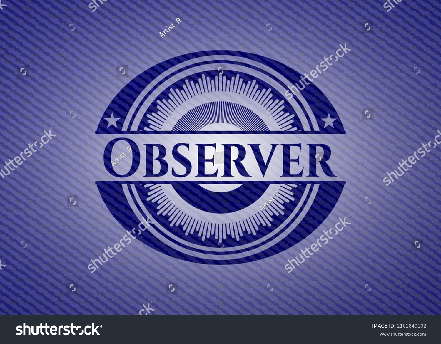 Observer Denim Background Vector Illustration Detailed Stock Vector ...