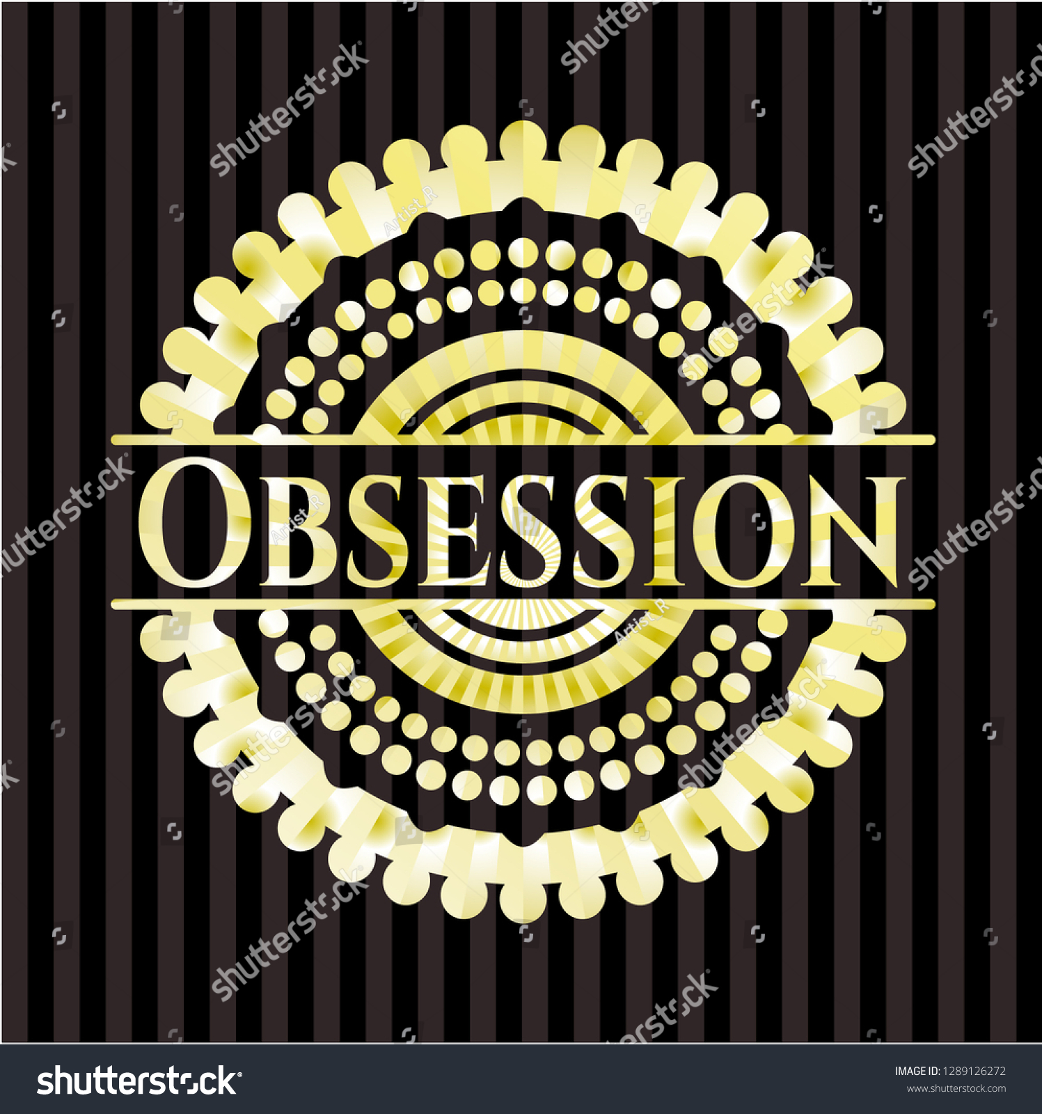 Obsession Gold Emblem Stock Vector (Royalty Free) 1289126272 | Shutterstock