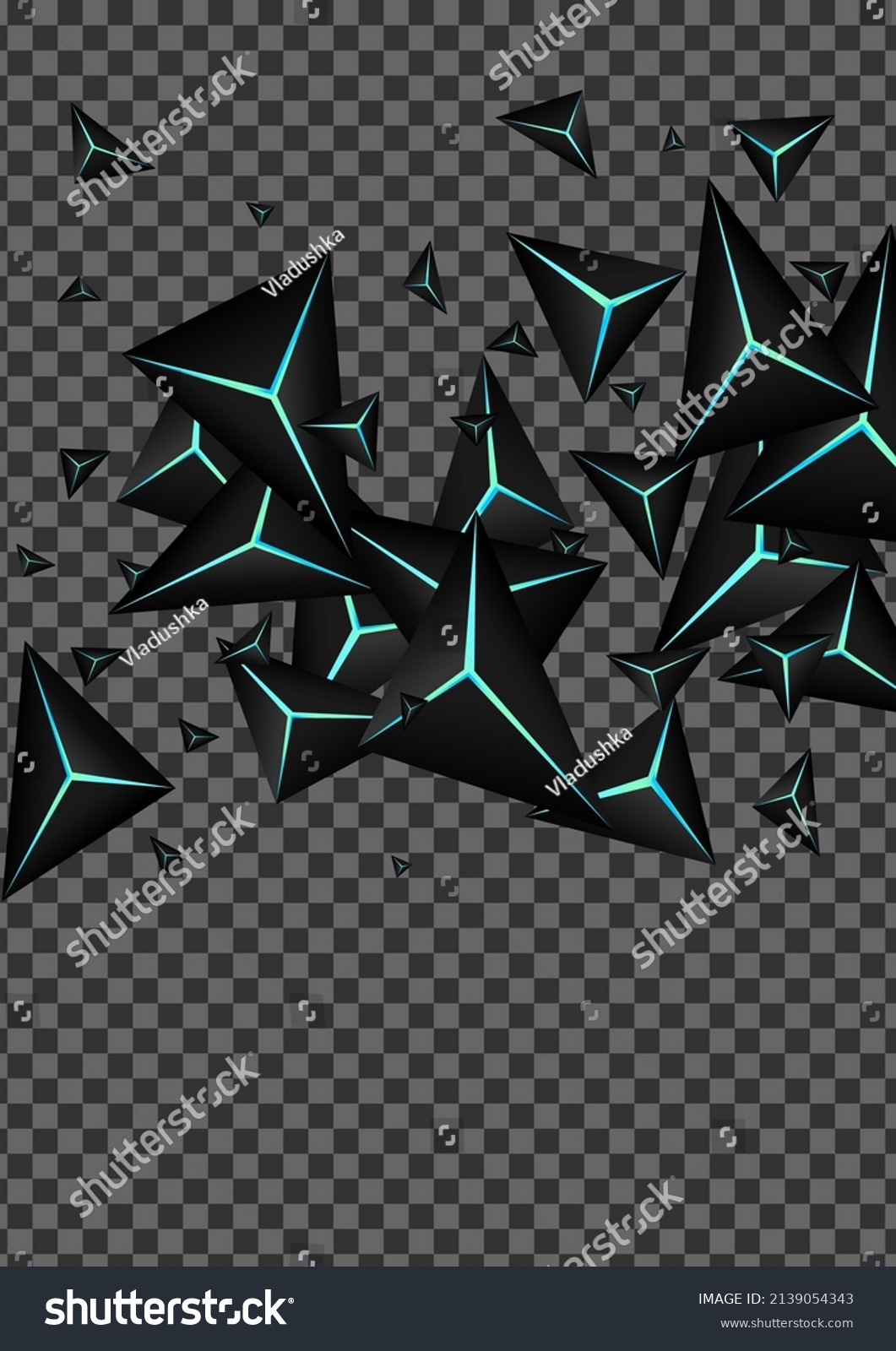 Obsidian Polygon Background Transparent Vector Dark Stock Vector ...