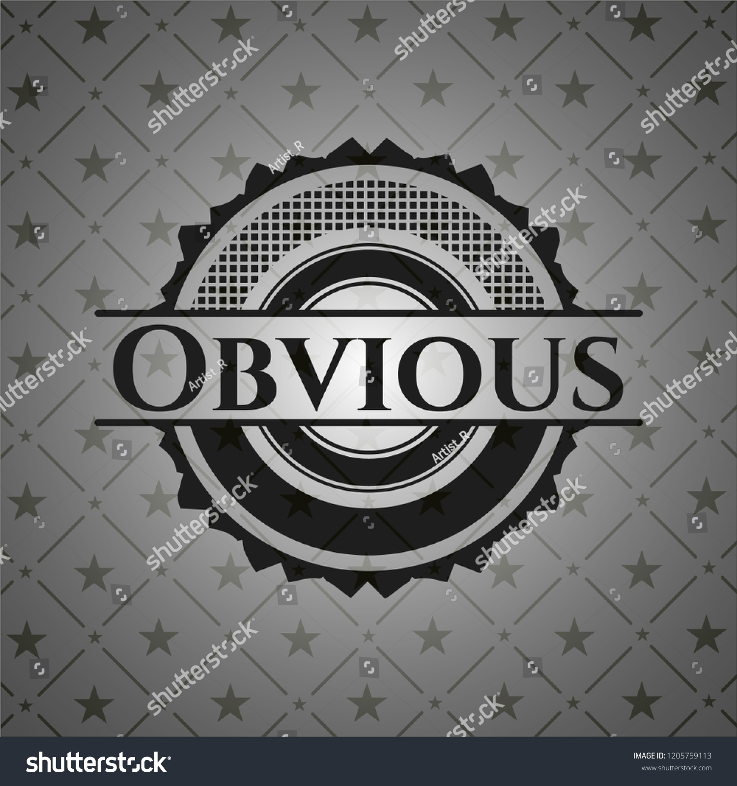 Obvious Realistic Dark Emblem Stock Vector (Royalty Free) 1205759113 ...