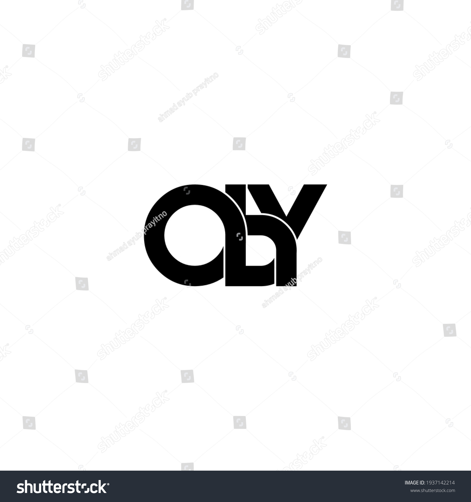 Oby Letter Original Monogram Logo Design: เวกเตอร์สต็อก (ปลอดค่า ...