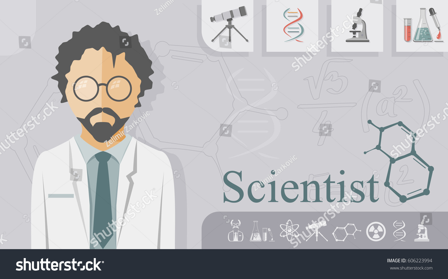 Occupation Scientist Stock Vector (Royalty Free) 606223994 | Shutterstock