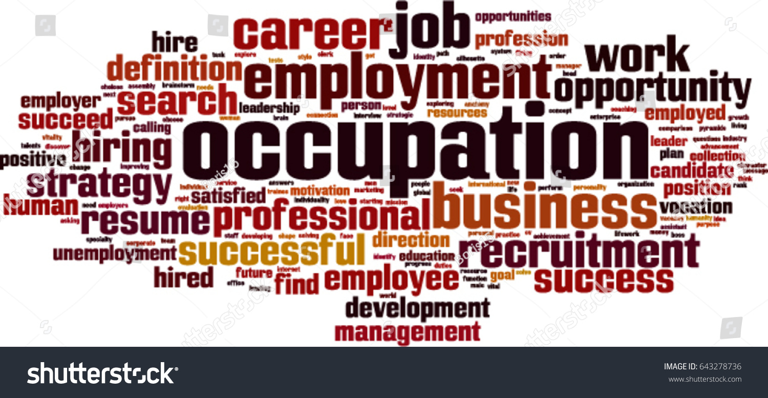Occupation Word Cloud Concept Vector Illustration Stock Vector (Royalty ...