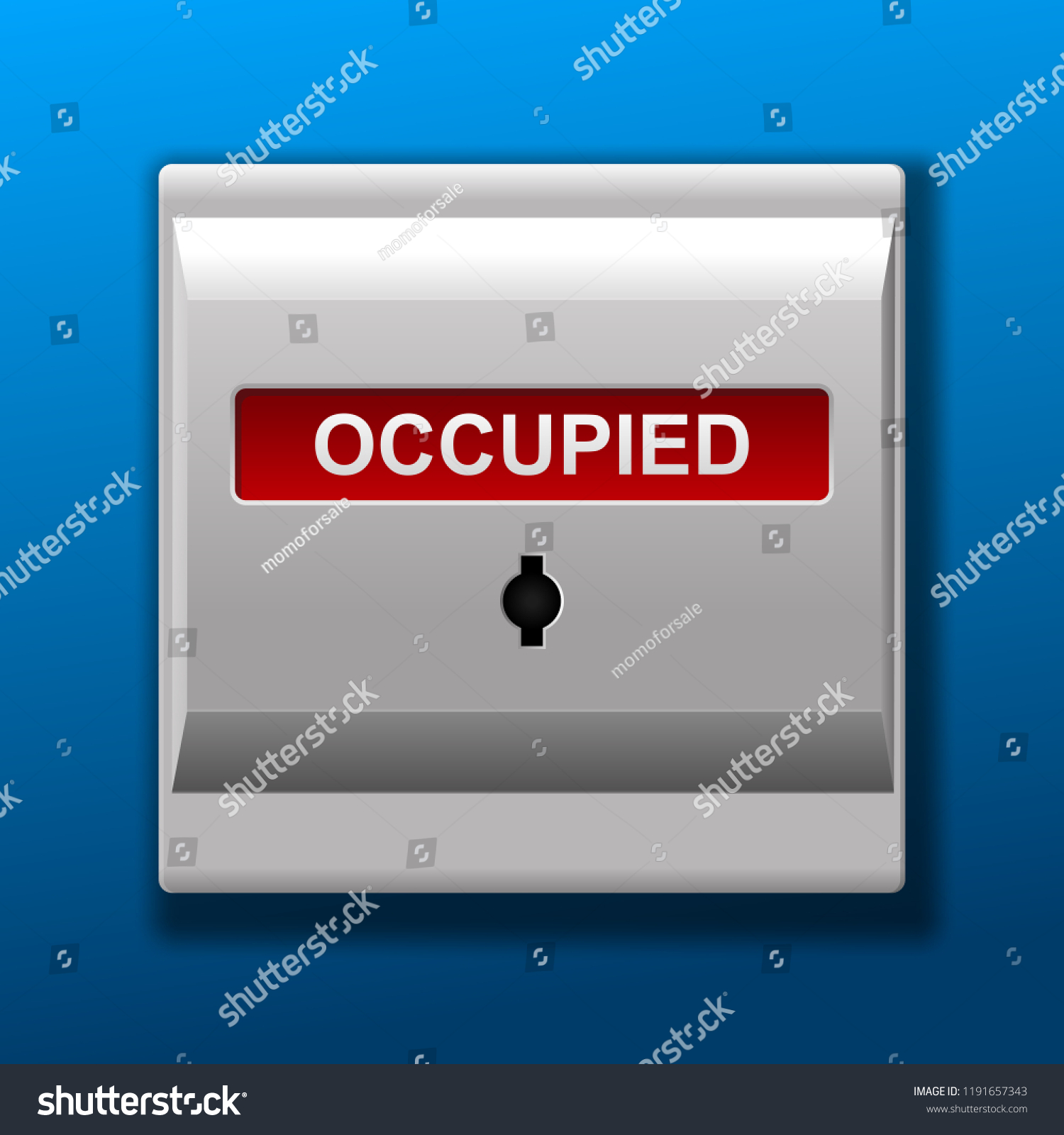 Occupied Sign Vector Illustration Stock Vector (Royalty Free) 1191657343