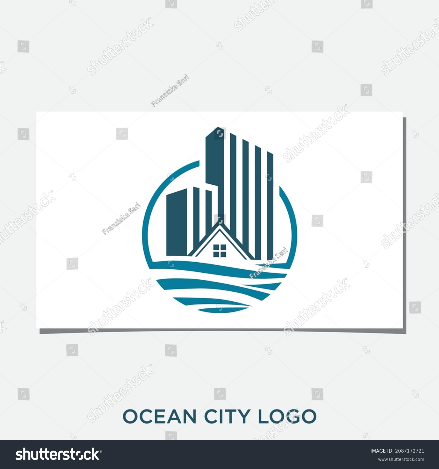 Ocean City Logo Design Vector Stock Vector (Royalty Free) 2087172721 ...