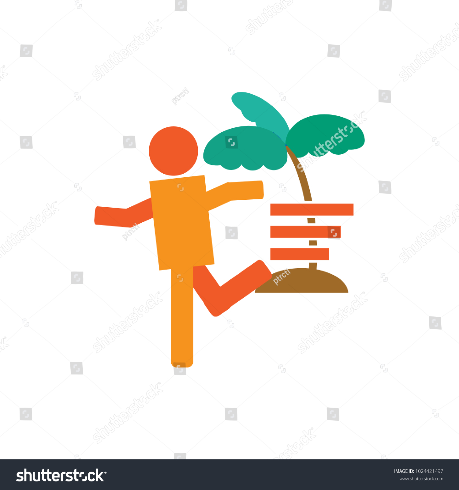 Ocean Run Logo Icon Design Stock Vector (Royalty Free) 1024421497 ...