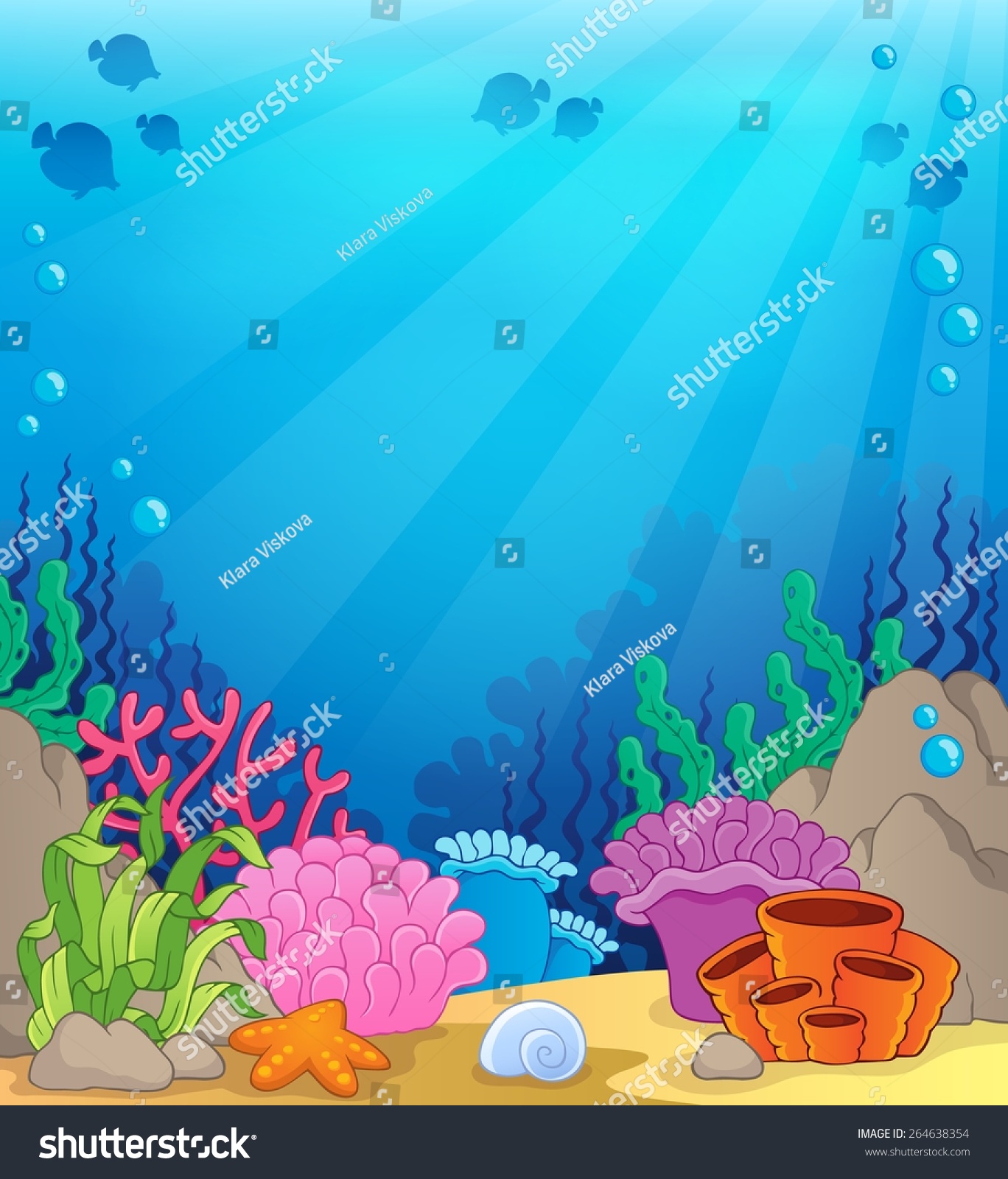 Ocean Underwater Theme Background 4 Eps 10 Stock Vector (Royalty Free ...