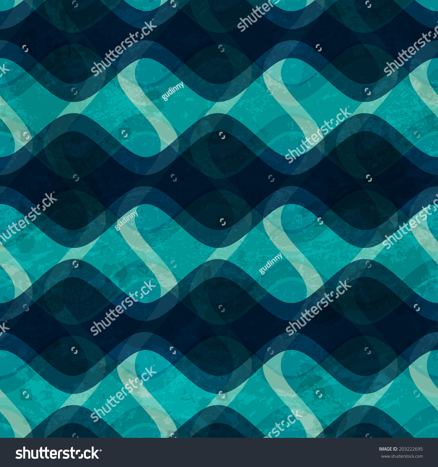 Ocean Wave Seamless Texture Grunge Effect Stock Vector (Royalty Free ...