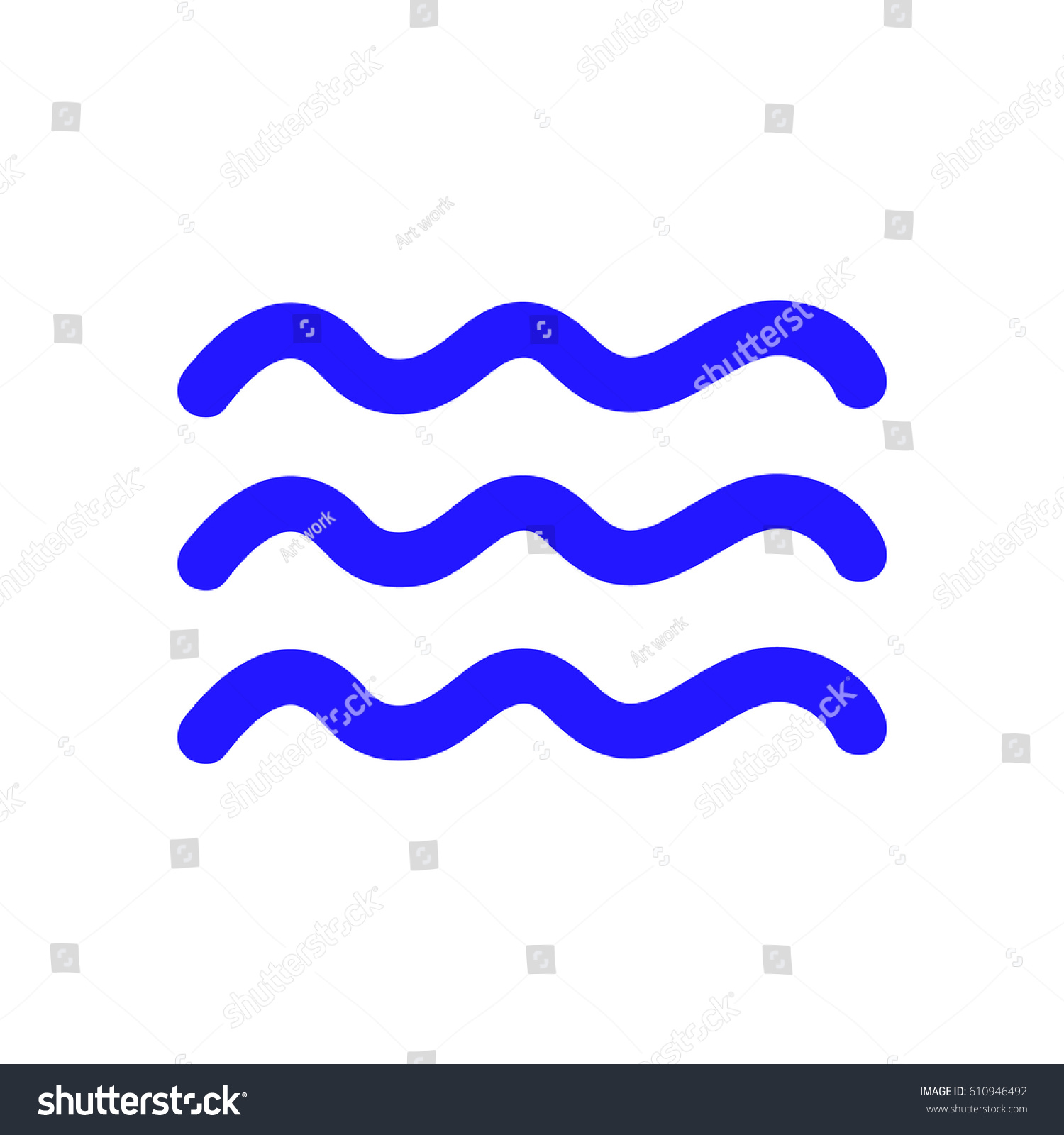 Ocean Waves Icon Stock Vector (Royalty Free) 610946492 | Shutterstock
