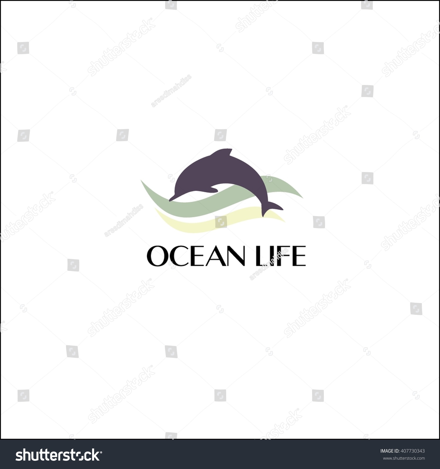 Oceanlife Logo Template Stock Vector (Royalty Free) 407730343 ...
